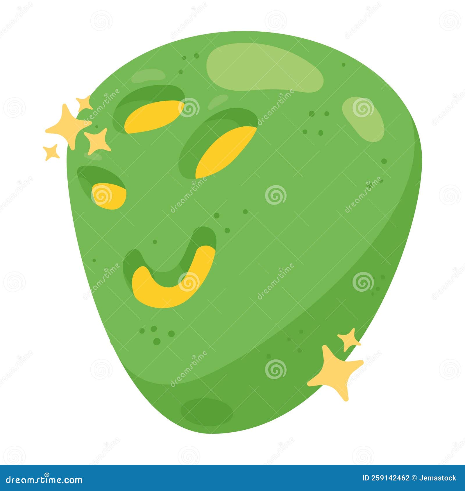 Alien creature mask space stock vector. Illustration of science - 259142462