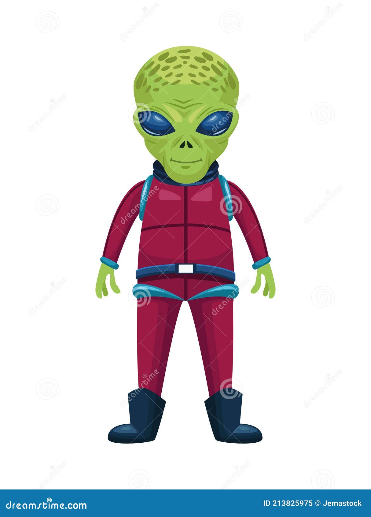 Alien creature standing stock vector. Illustration of comic - 213825975