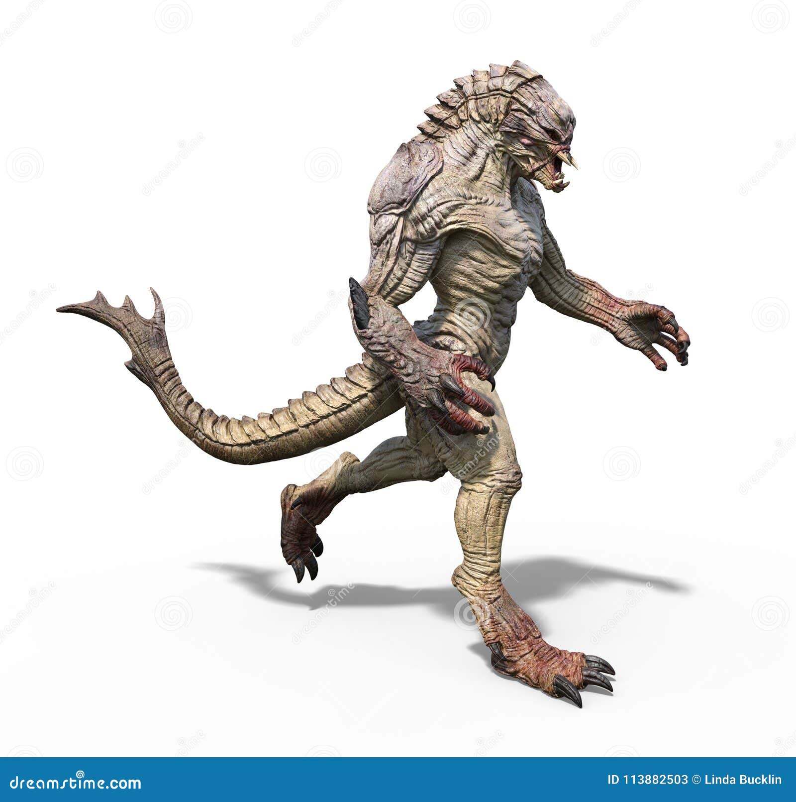 Alien Creature Walking stock illustration. Illustration of monster ...