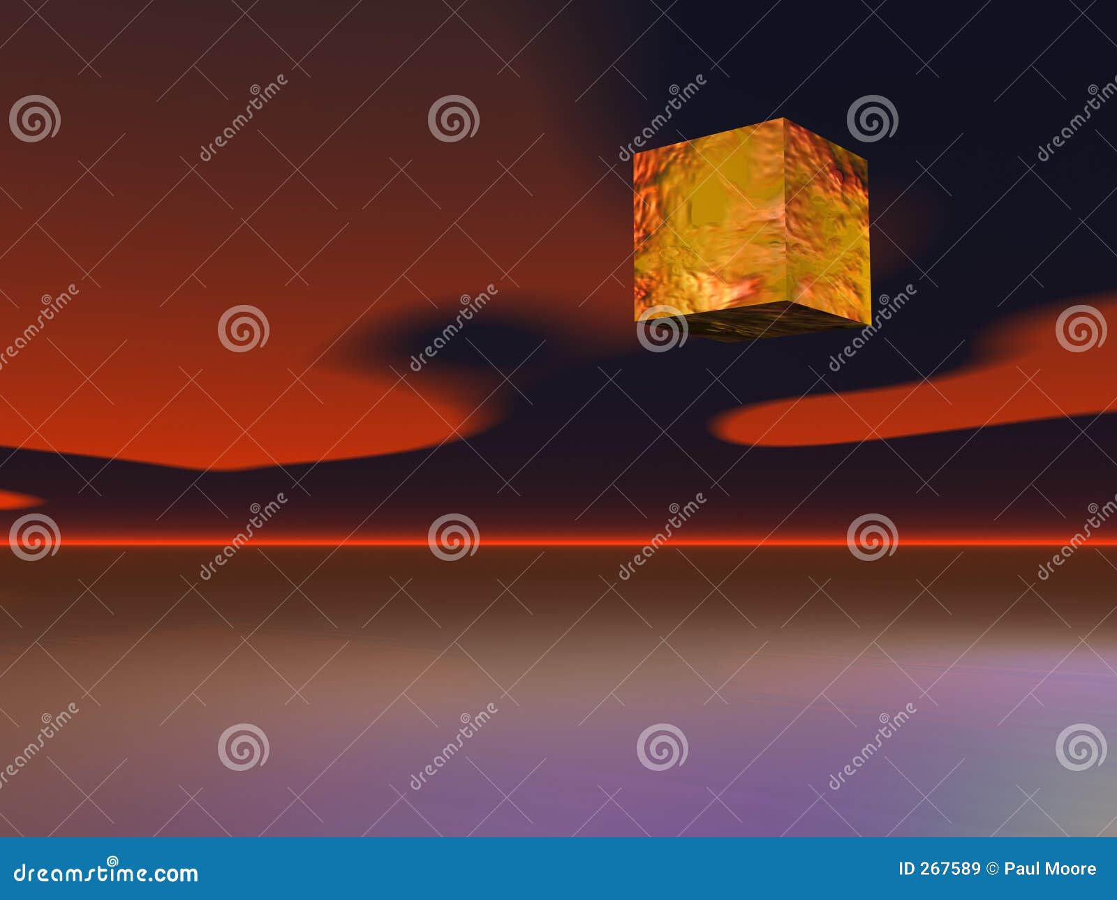Alien Cube stock illustration. Illustration of idea, brushed - 267589
