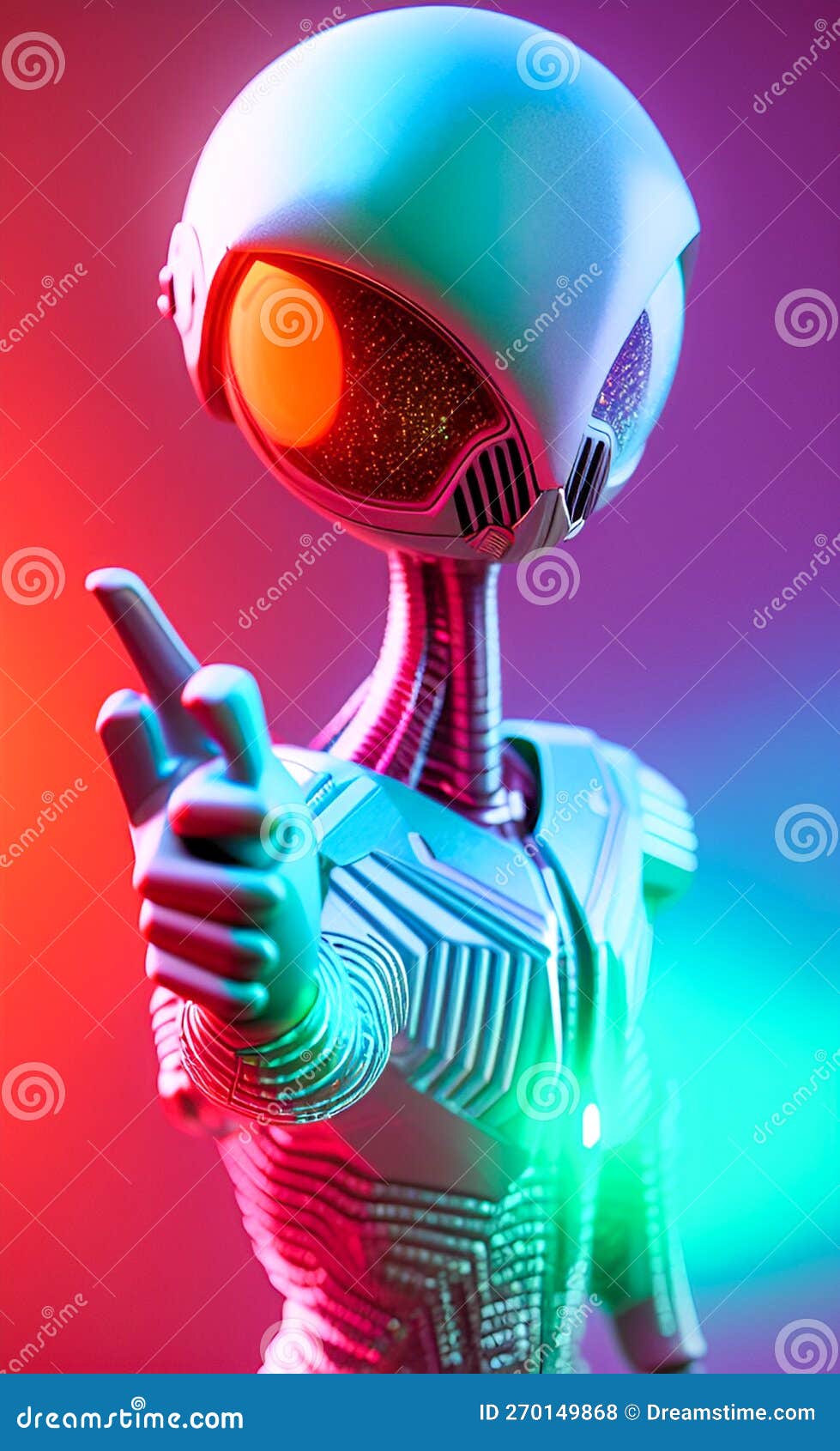 Alien cyborg stock illustration. Illustration of game - 270149868