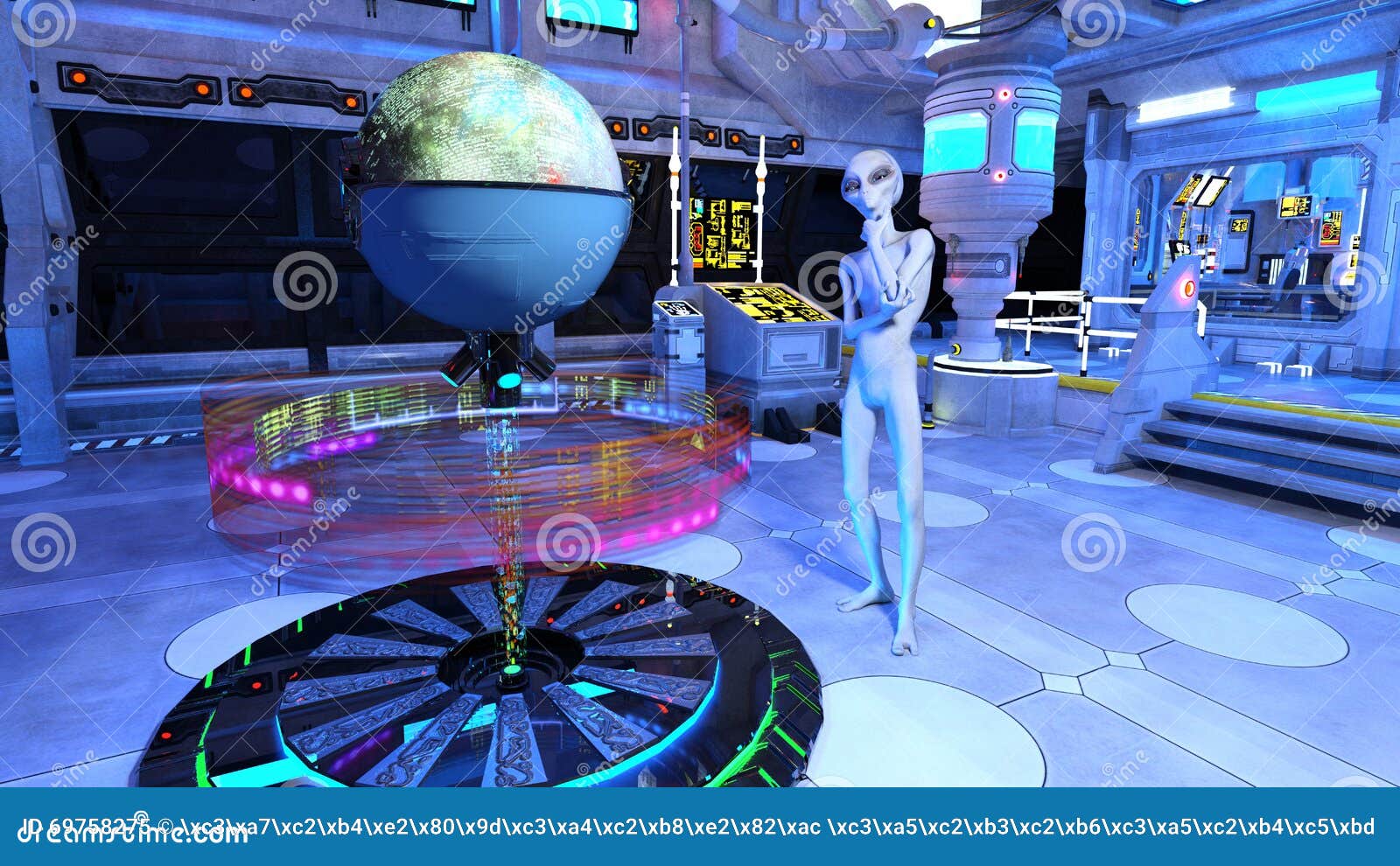 Alien stock image. Image of high, technique, room, object - 69758275
