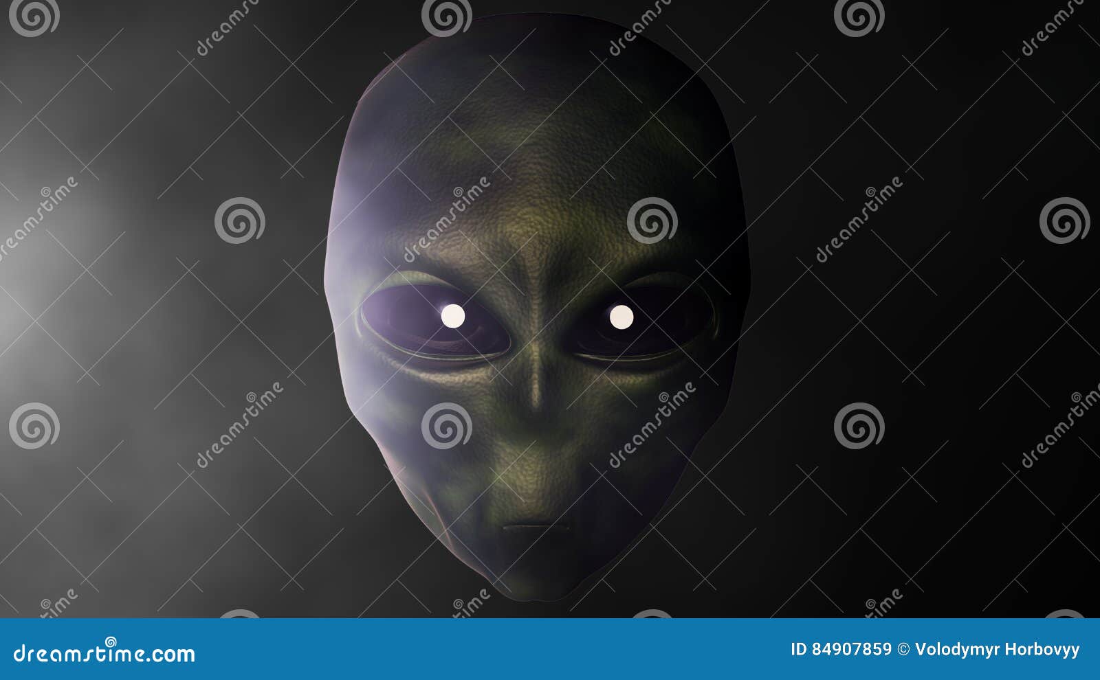 Alien 3d render stock illustration. Illustration of head - 84907859