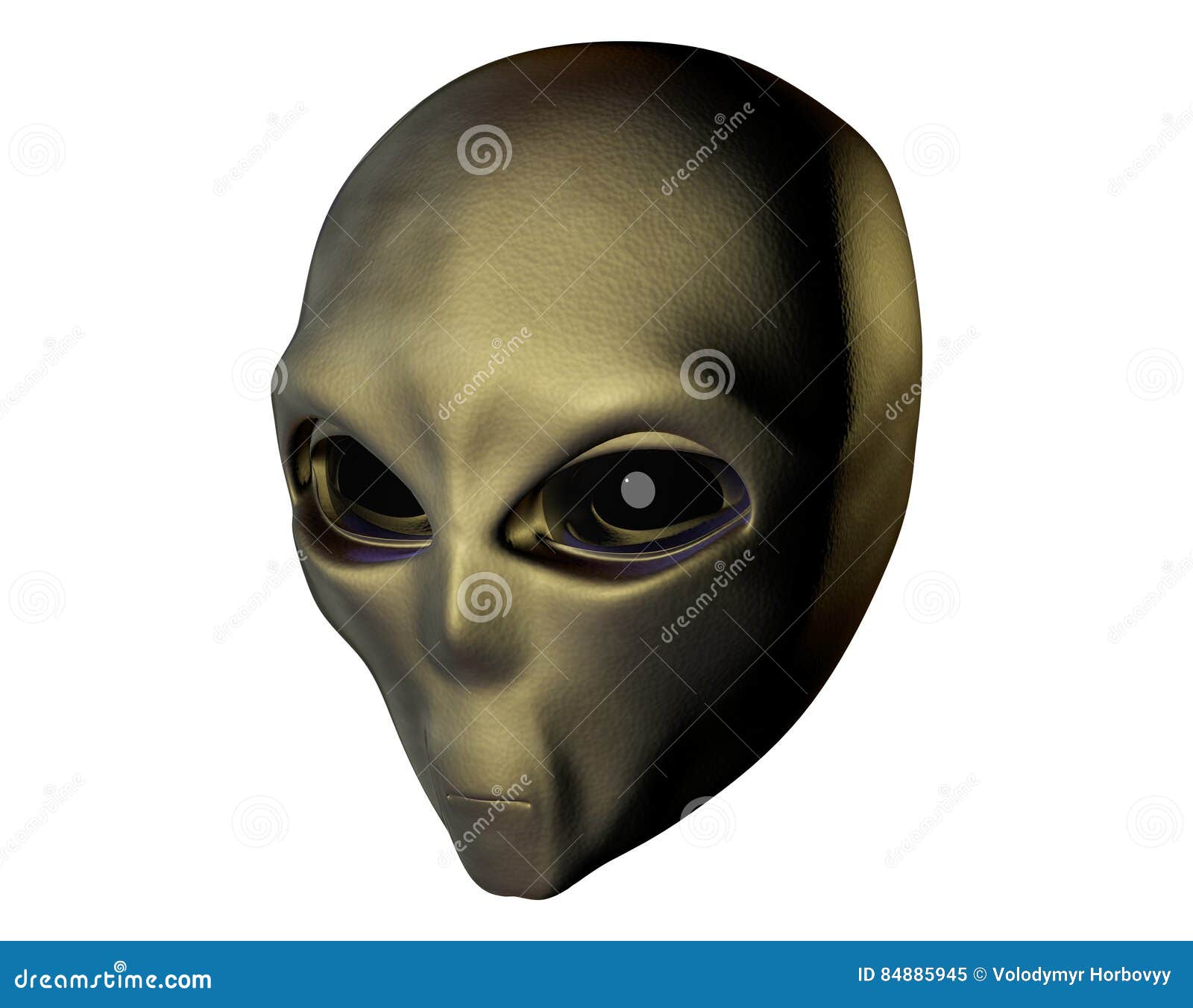 Alien 3d render stock illustration. Illustration of gray - 84885945