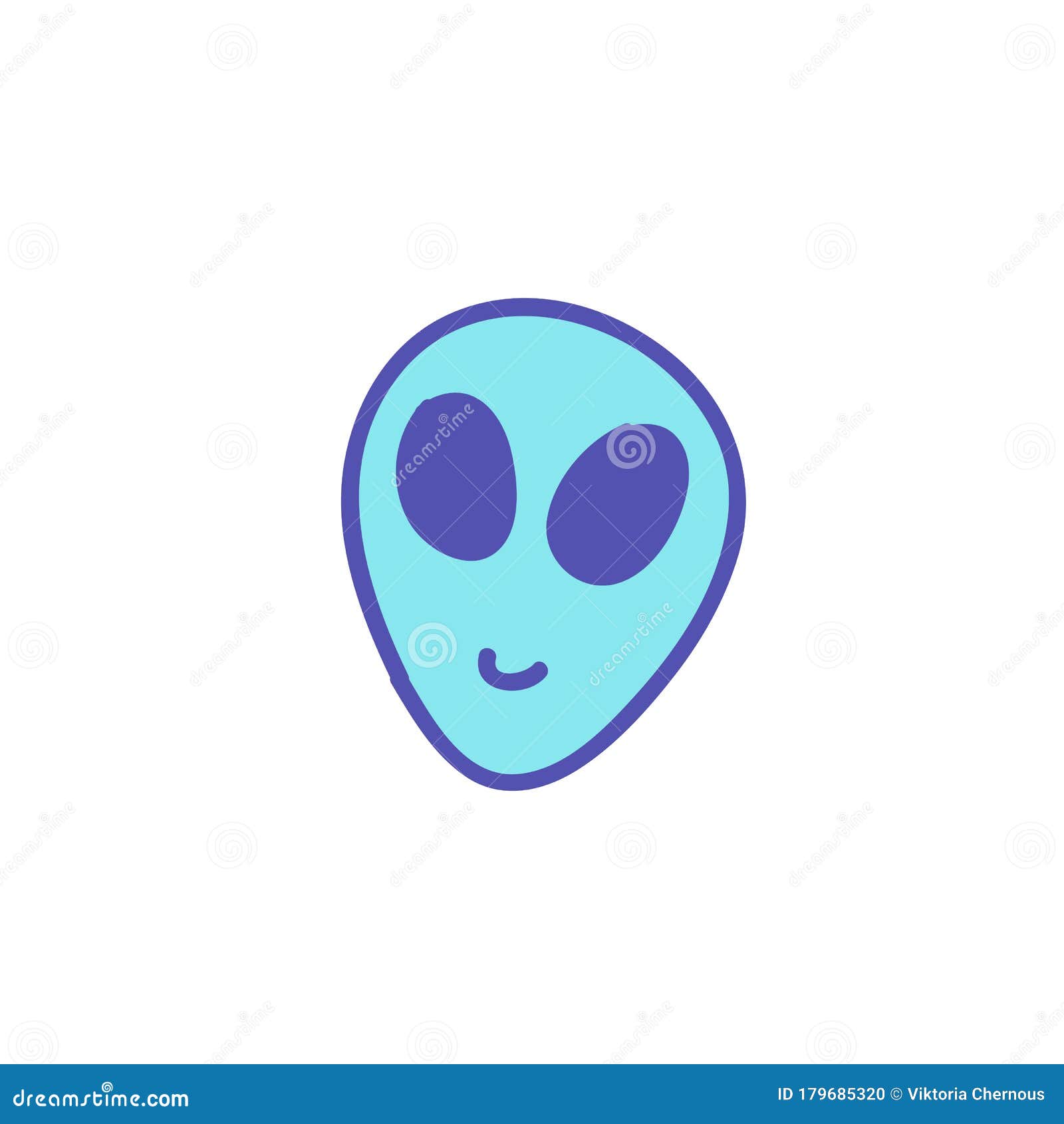 Alien doodle icon stock illustration. Illustration of halloween - 179685320