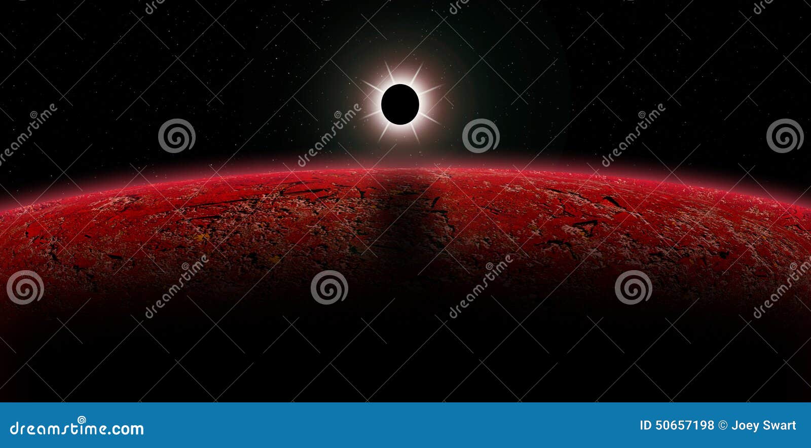 Alien eclipse. stock illustration. Illustration of design - 50657198