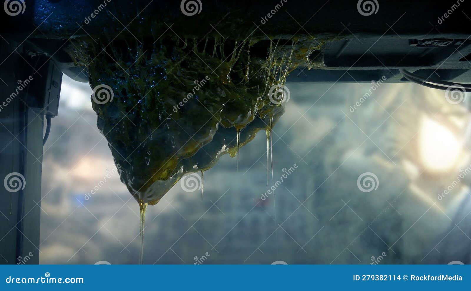 Alien Egg on Ceiling in Flashing Lights and Smoke Stock Footage - Video ...