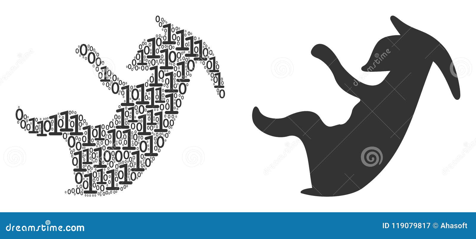 Alien Embryo Mosaic of Binary Digits Stock Vector - Illustration of ...