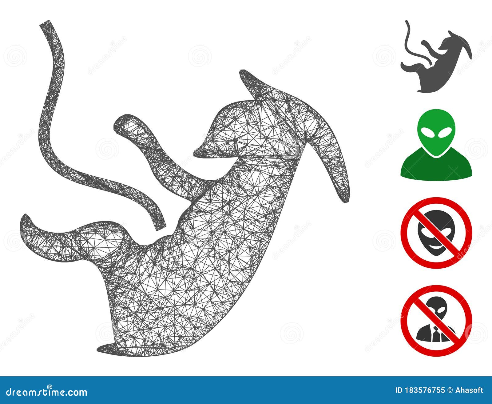 Alien Embryo Web Vector Mesh Illustration Stock Illustration ...
