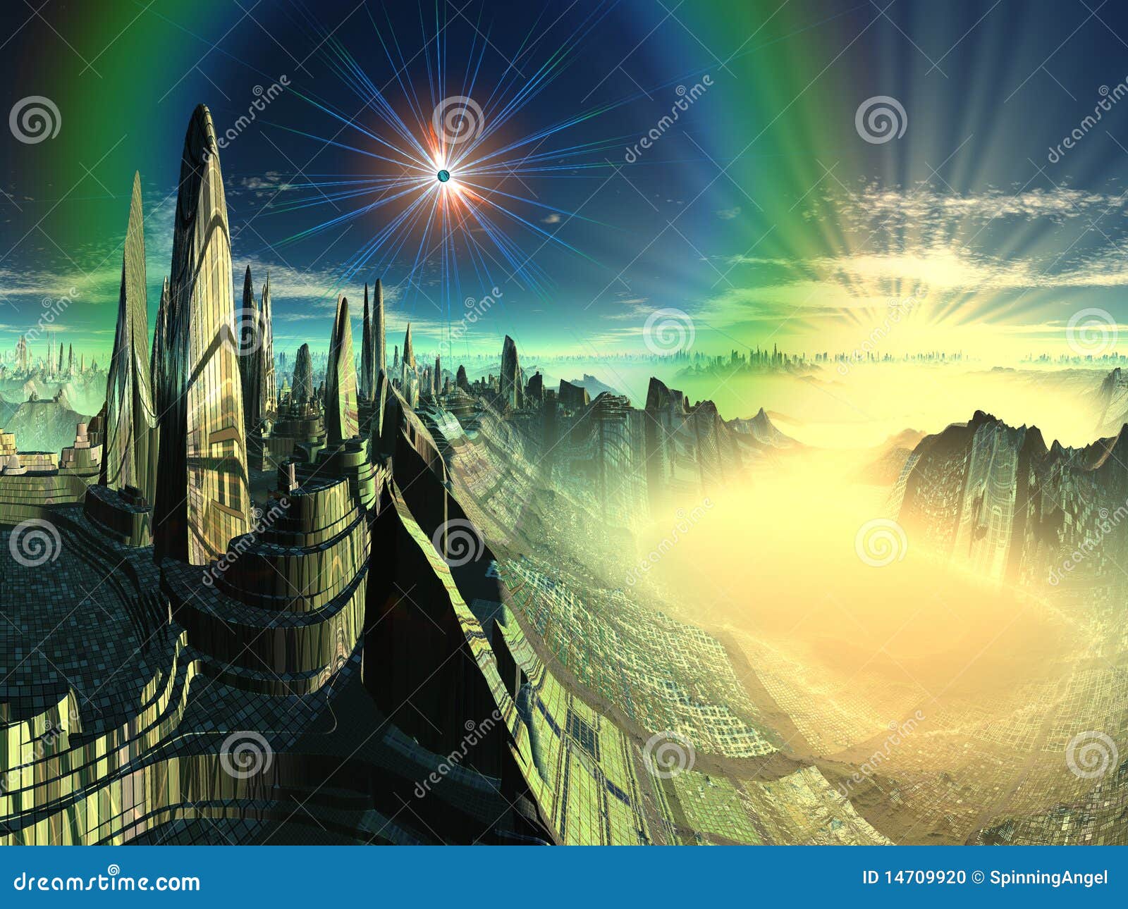 Alien City Emerald Stock Illustrations – 2 Alien City Emerald Stock ...