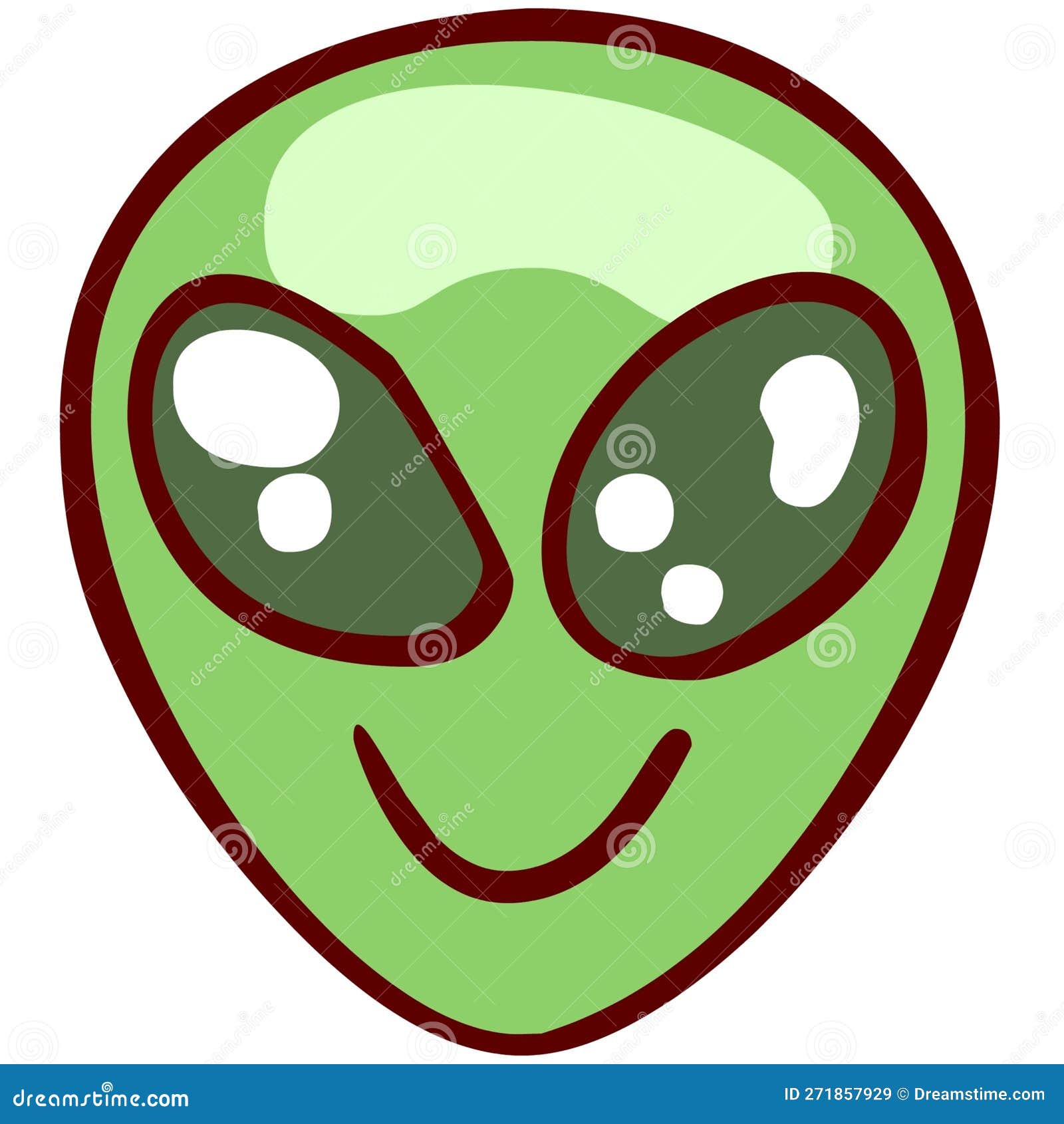 Alien emoji stock illustration. Illustration of text - 271857929