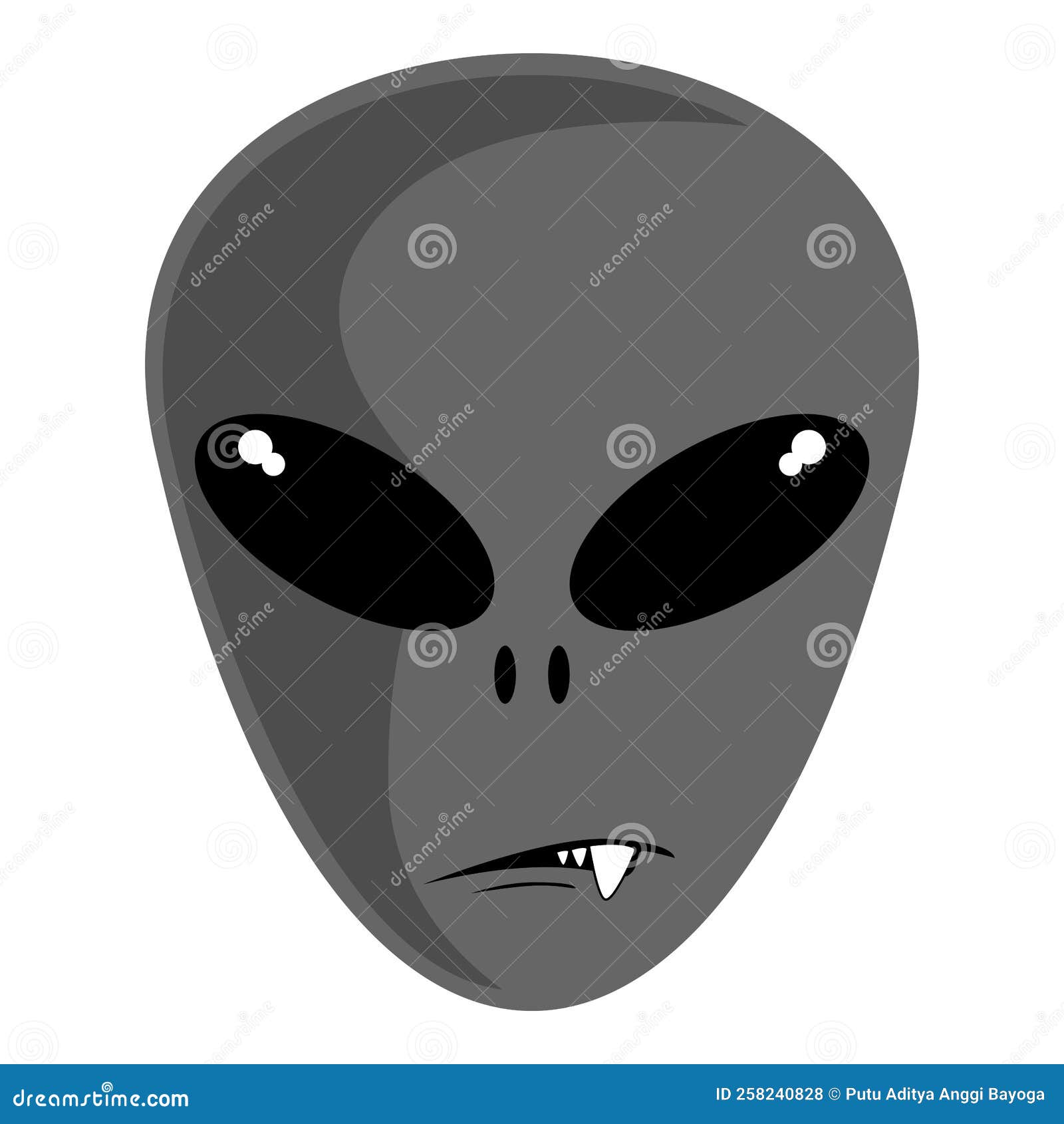 Alien emoticon angry stock vector. Illustration of emoticon - 258240828