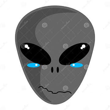 Alien emoticon cry stock vector. Illustration of vector - 258240811