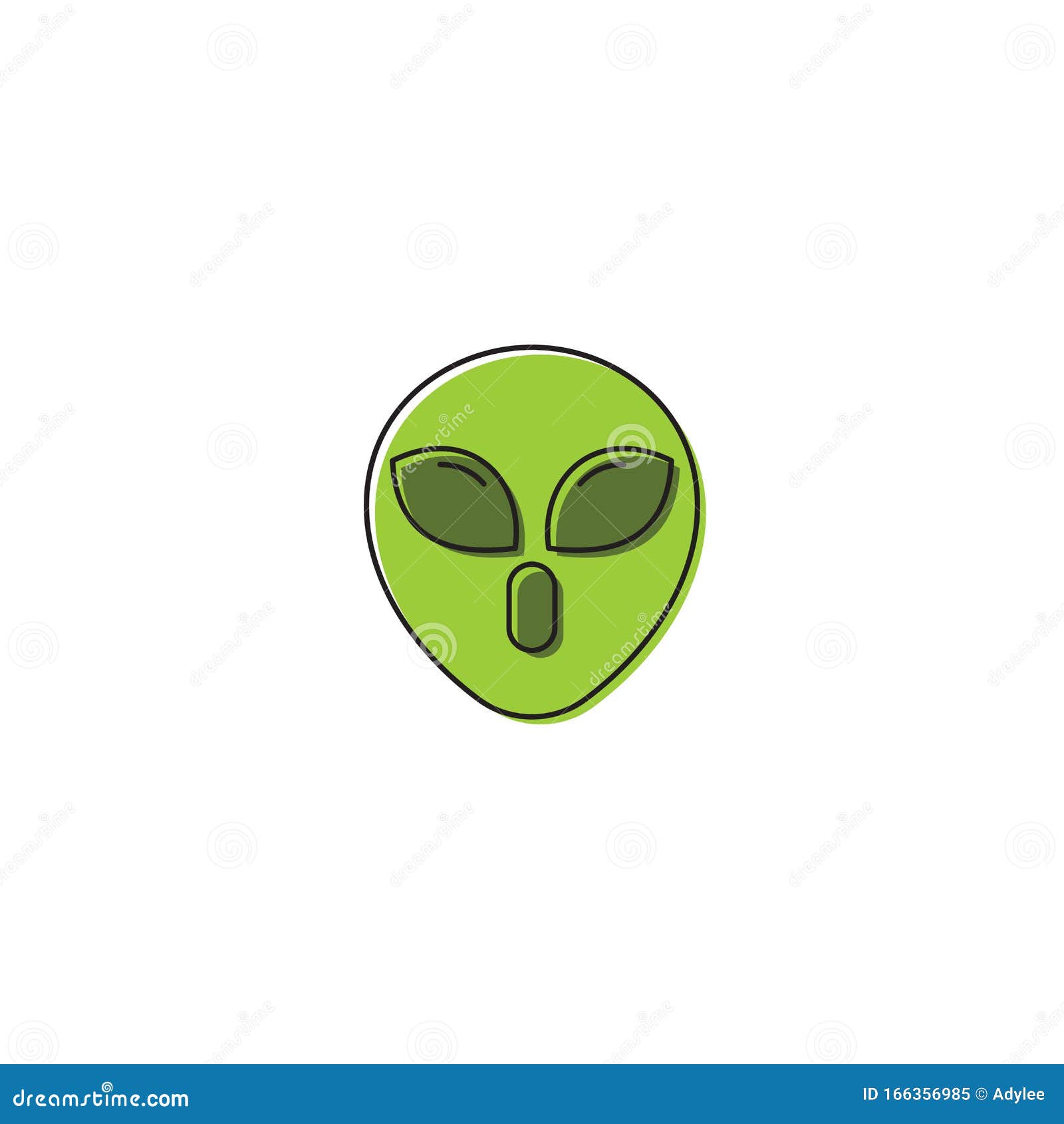 Alien Emoticon Vector Icon Isolated On White Background Stock Vector ...