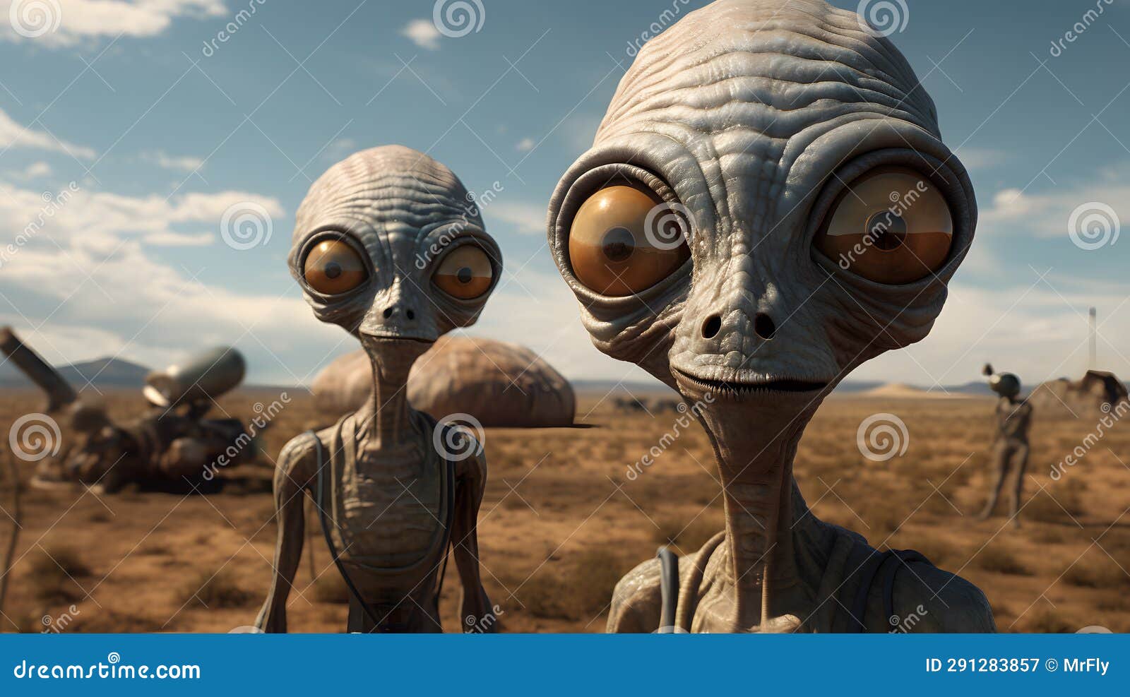 Alien Extraterrestrial Creature from Another Planet Stock Illustration ...