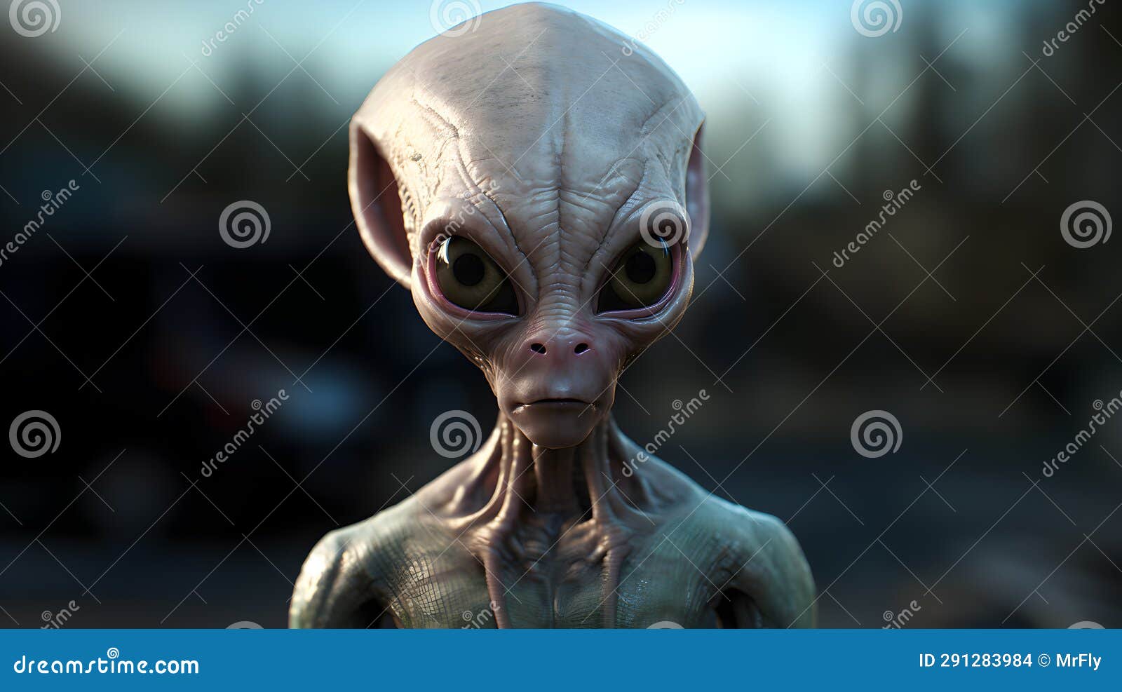 Alien Extraterrestrial Creature from Another Planet Stock Illustration ...
