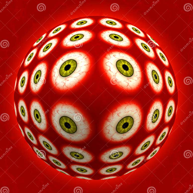 Alien eyeball stock illustration. Illustration of sight - 5342488