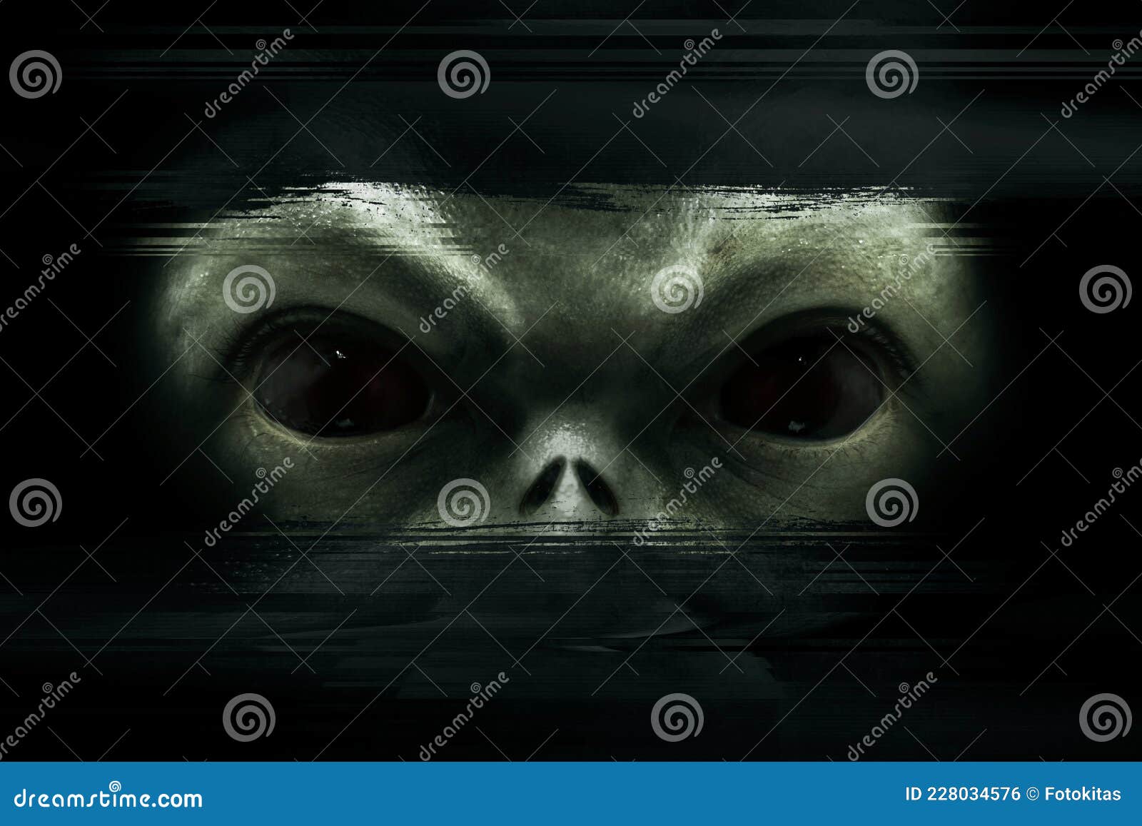 Alien Eyes Peeking, Halloween Themes Stock Photo - Image of character ...