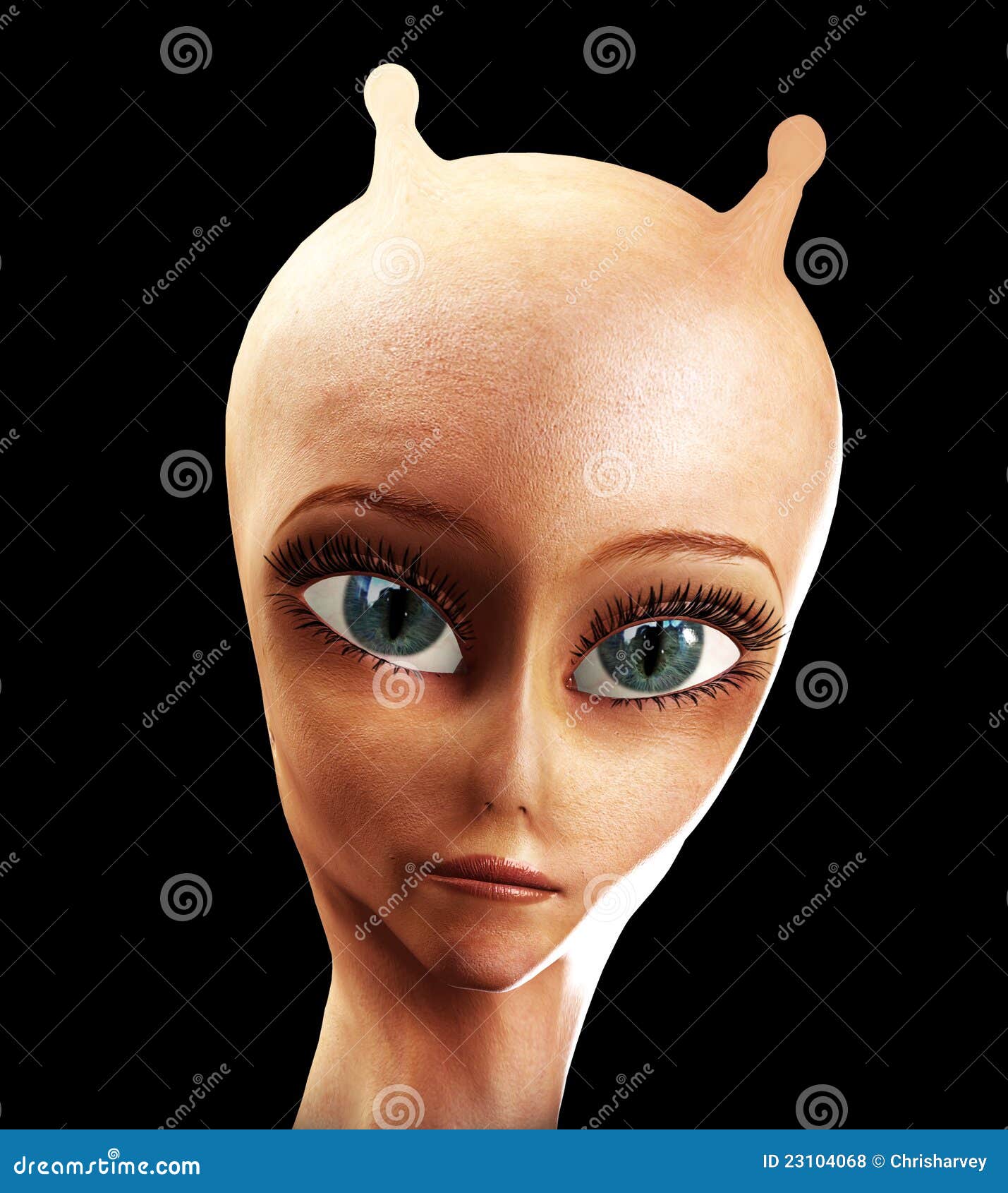 Alien Face stock illustration. Illustration of eyes, emotion - 23104068