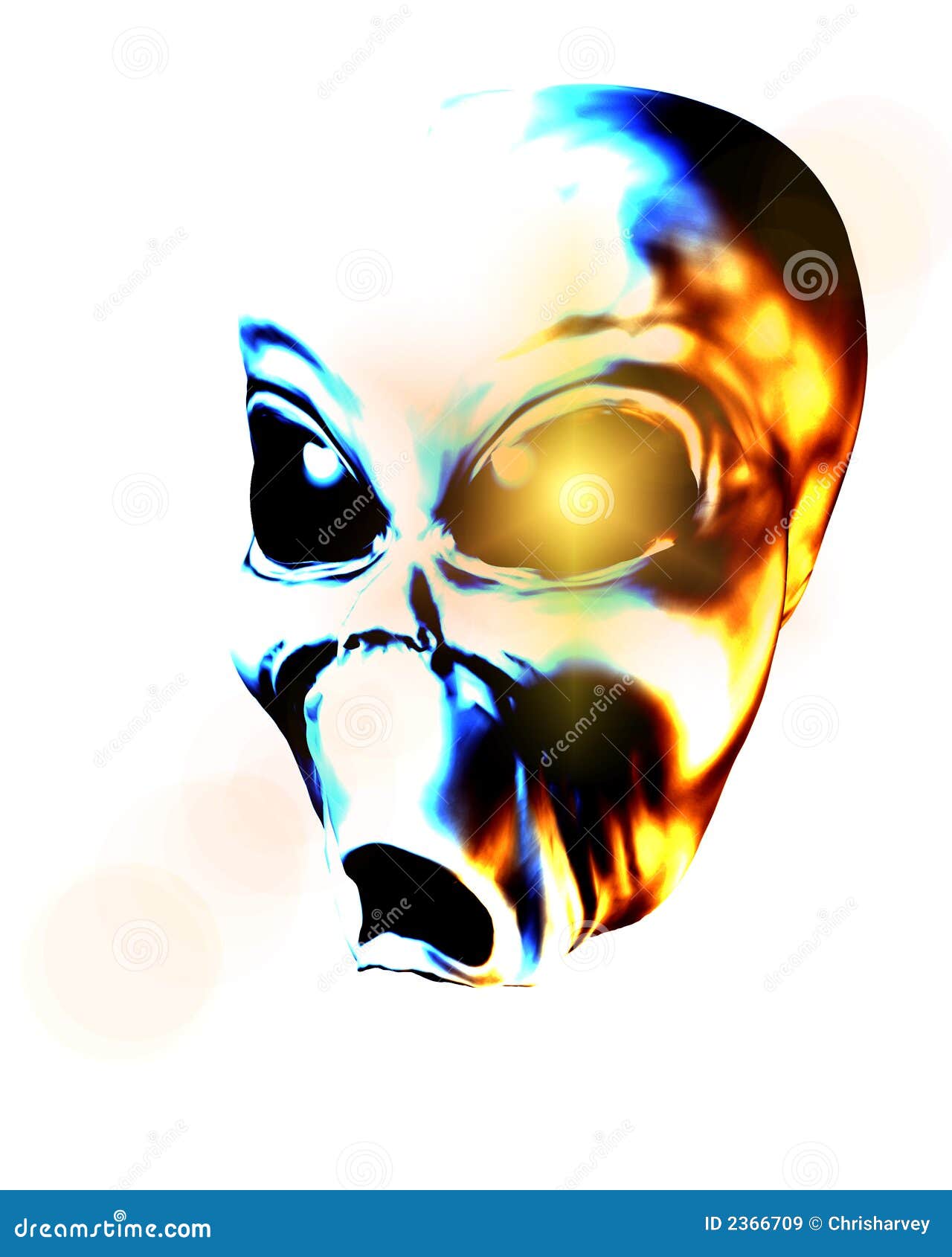 Alien Face 8 stock illustration. Illustration of eyes - 2366709