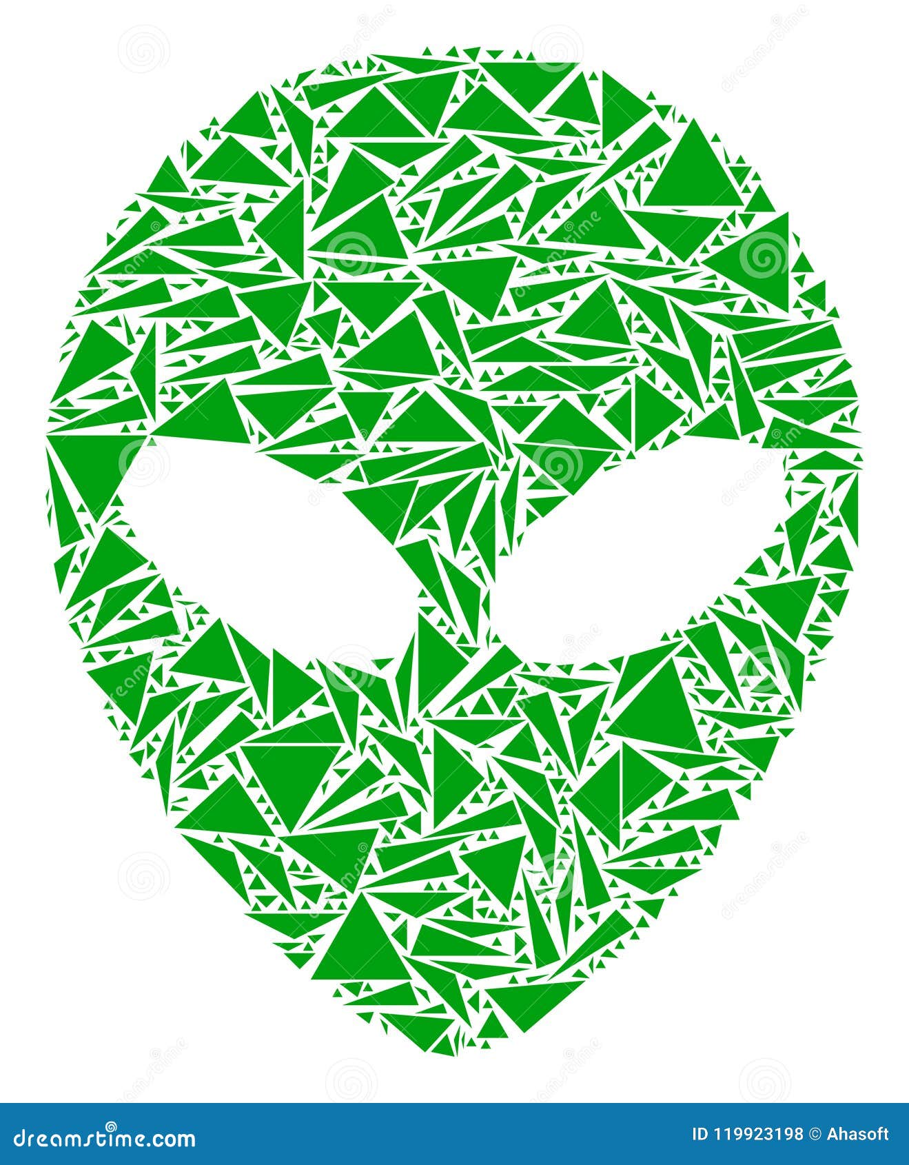 Alien Face Collage of Triangles Stock Vector - Illustration of collage ...