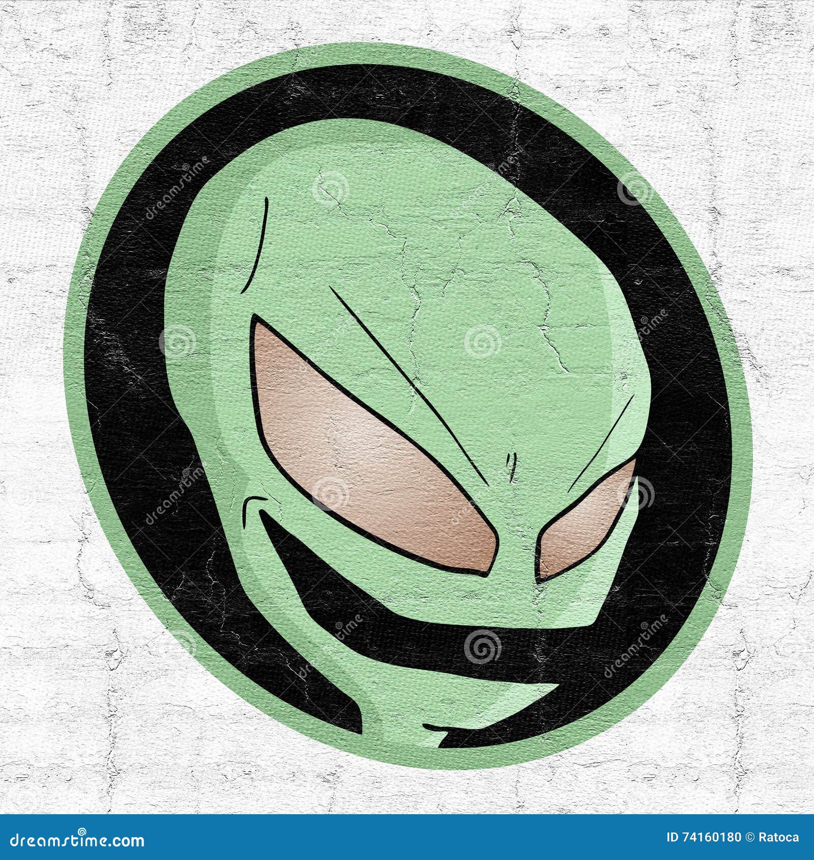 Alien face stock illustration. Illustration of creative - 74160180
