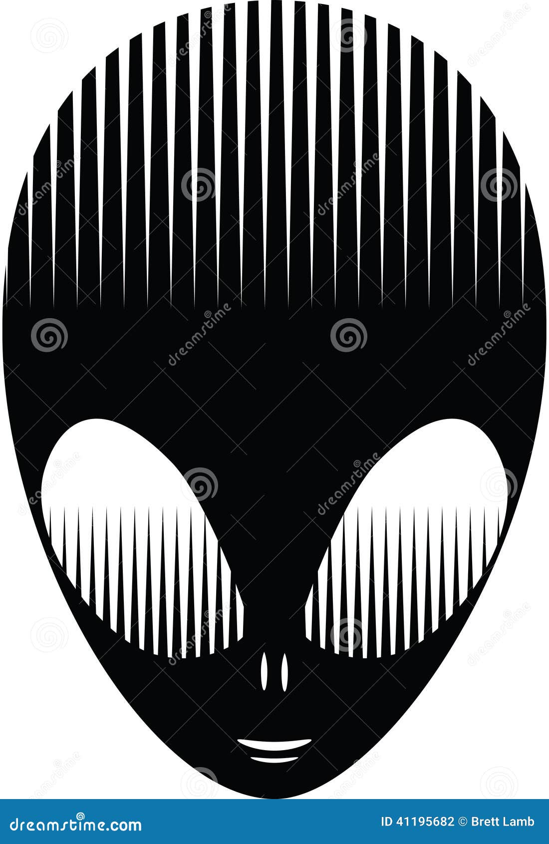 Alien Face stock illustration. Illustration of creature - 41195682