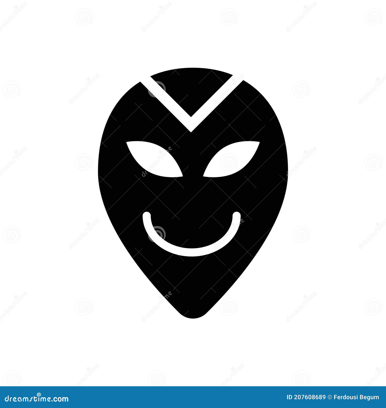 Alien Face Icon Vector Template EPS10 File Stock Vector - Illustration ...