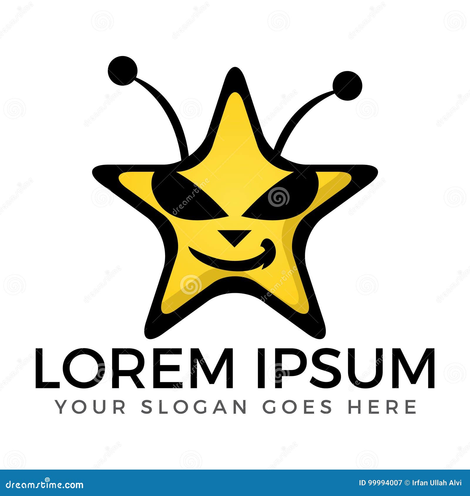 Alien Face Logo Design Template . Stock Vector - Illustration of face ...