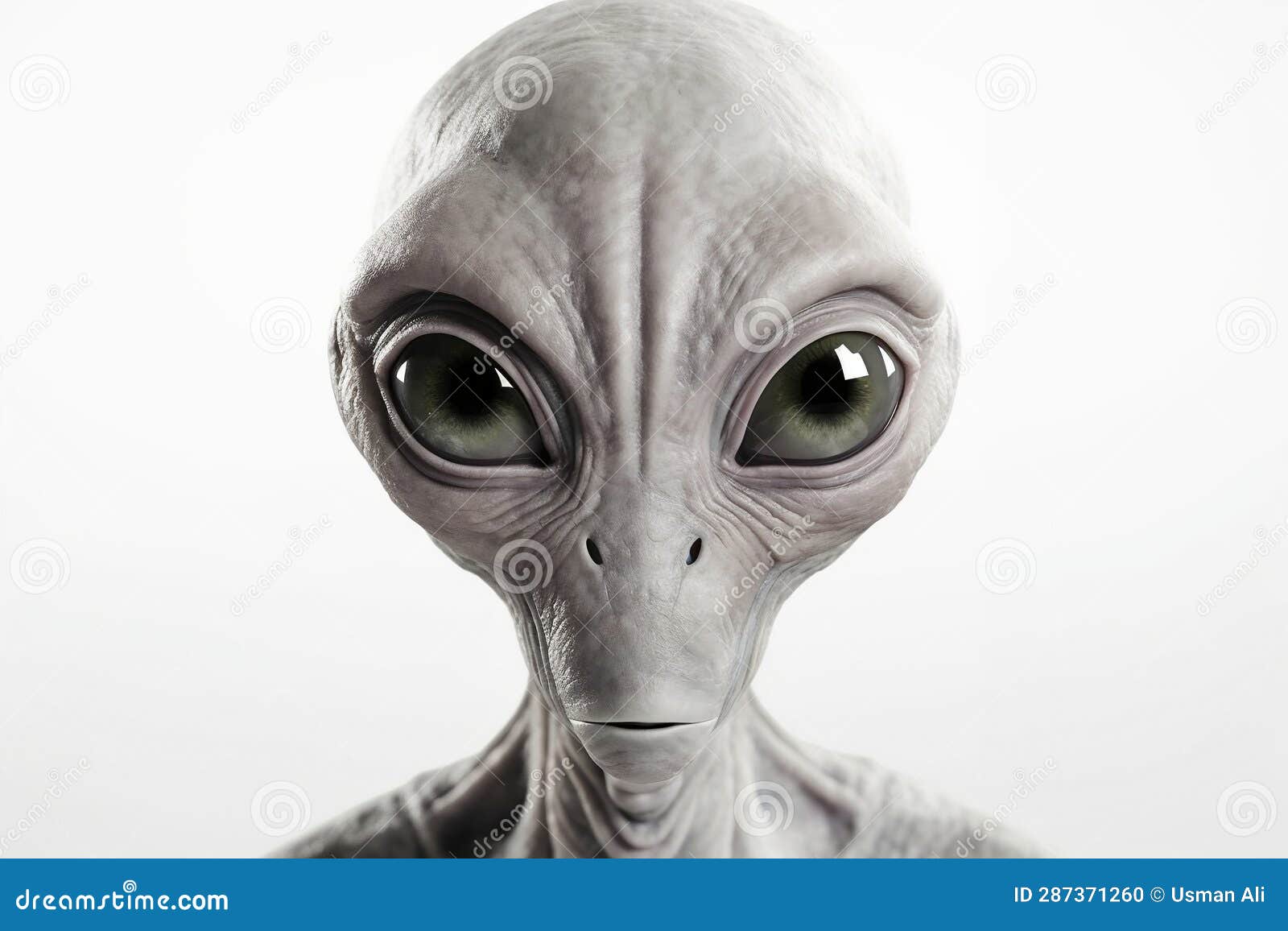 Alien Face Shot Isolated on a Transparent Background. AI Stock ...