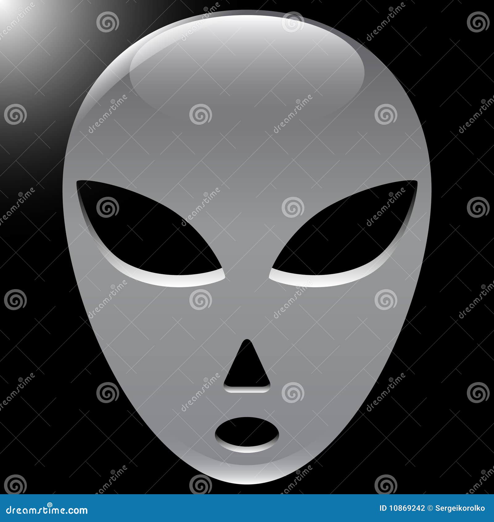 Alien Face on the Space Background Stock Vector - Illustration of ...