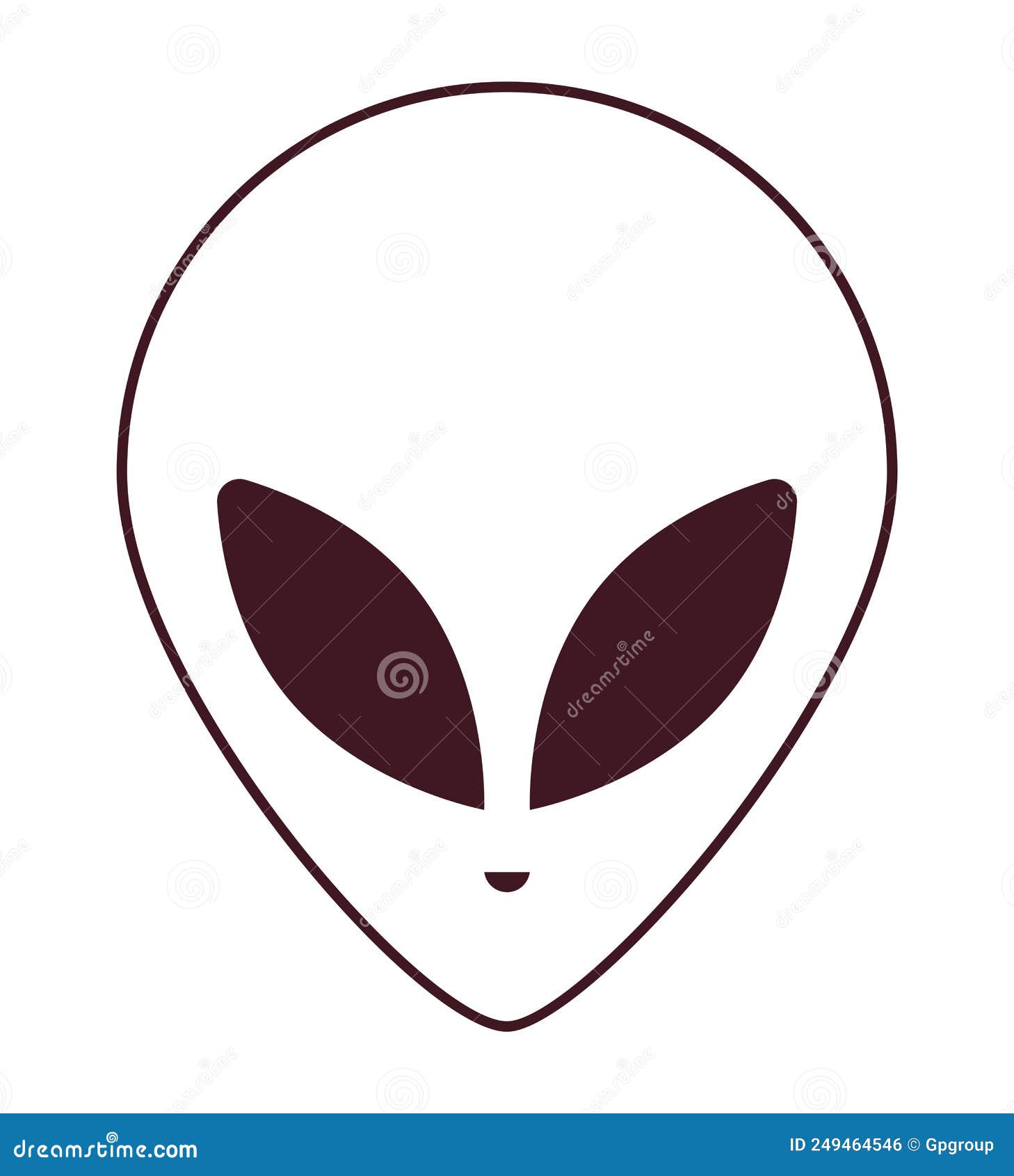 Alien face tattoo stock vector. Illustration of invasion - 249464546