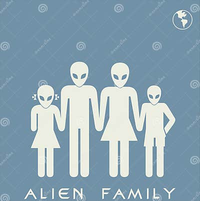 Alien family stock vector. Illustration of little, mother - 2132996