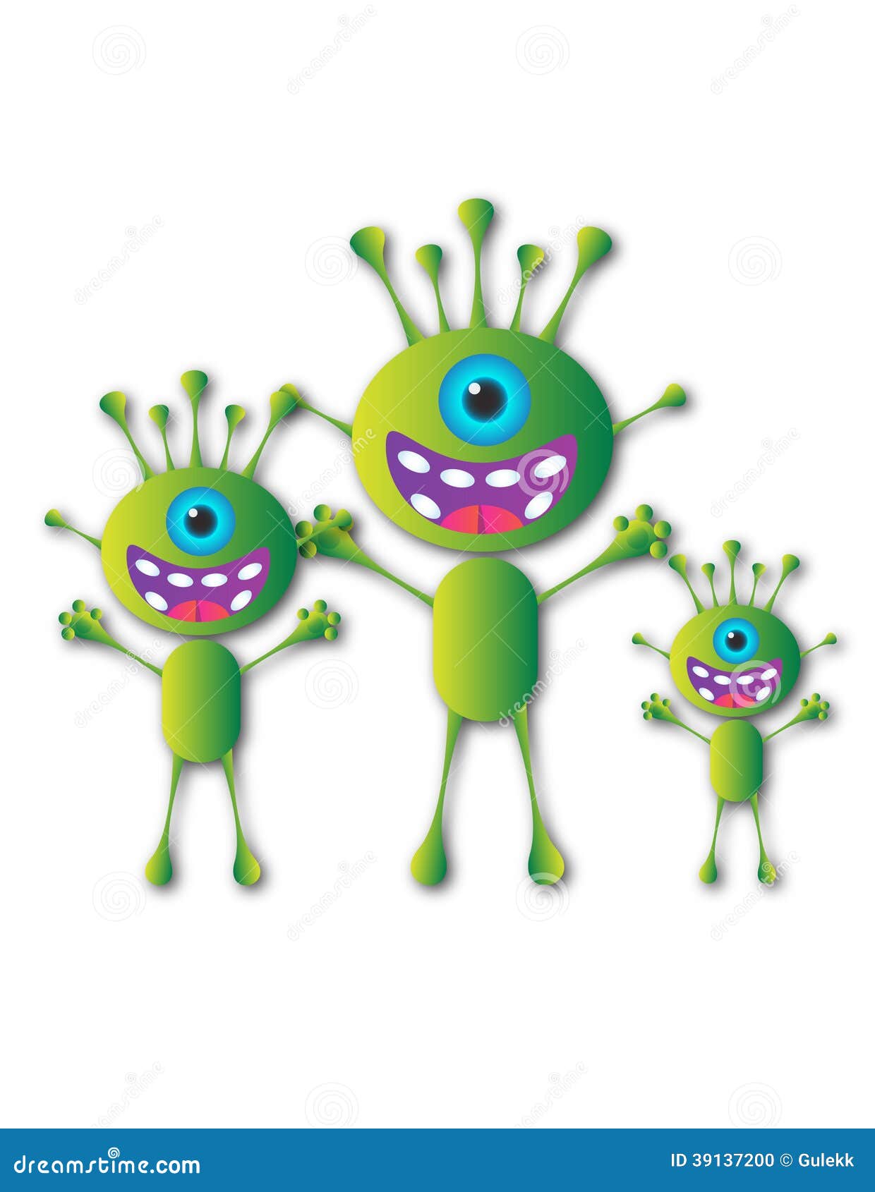 Alien family stock illustration. Illustration of space - 39137200