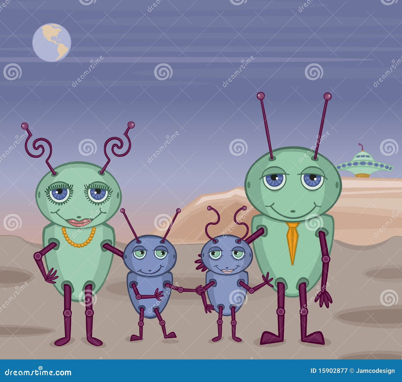 Alien Family Photo stock illustration. Illustration of outer - 15902877