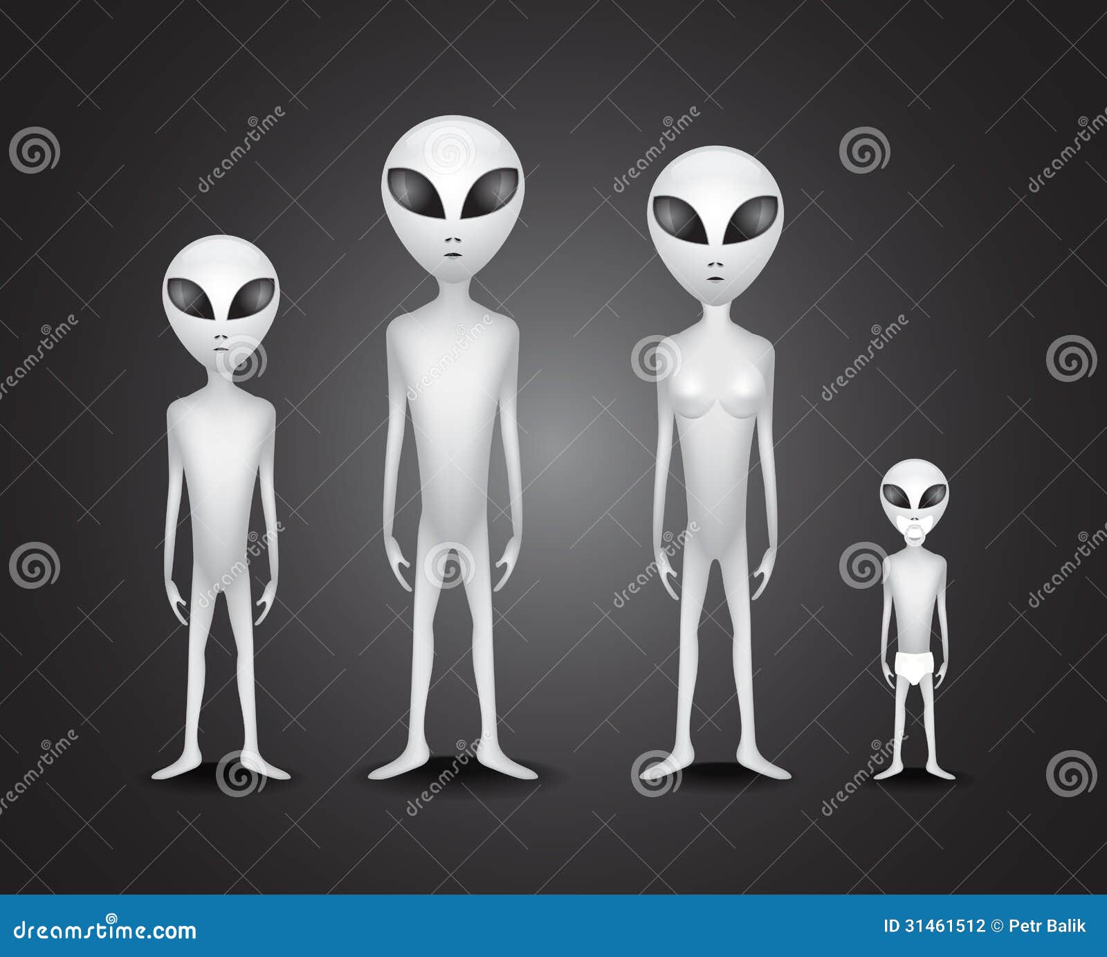 Alien family stock illustration. Illustration of alien - 31461512