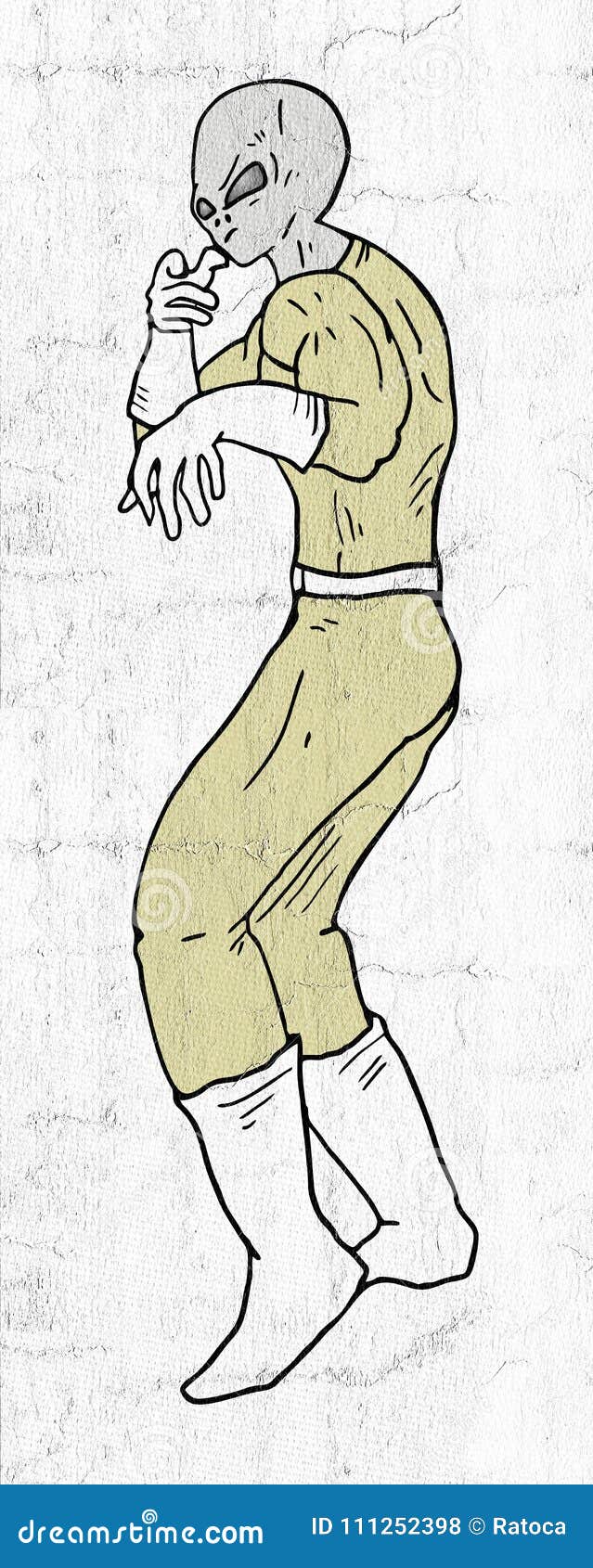 Alien fighter stock illustration. Illustration of yellow - 111252398