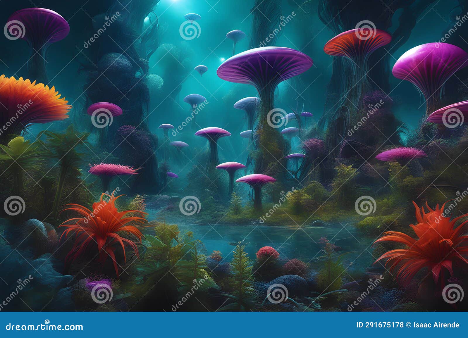 Alien Flora and Fauna Thriving in a Vibrant Ecosystem Generated by Ai ...