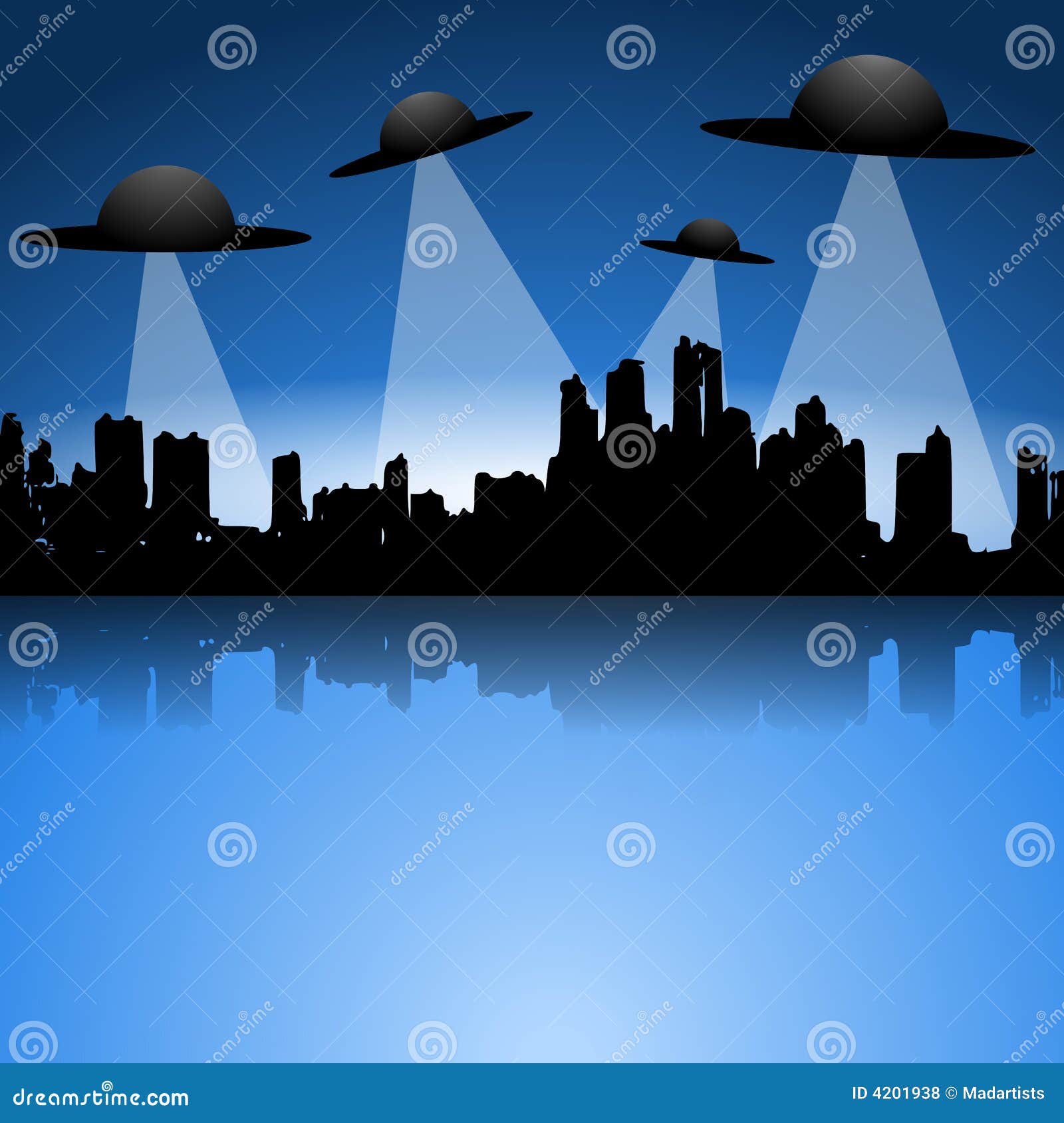 Aliens Invading Earth Royalty-Free Stock Photography | CartoonDealer ...
