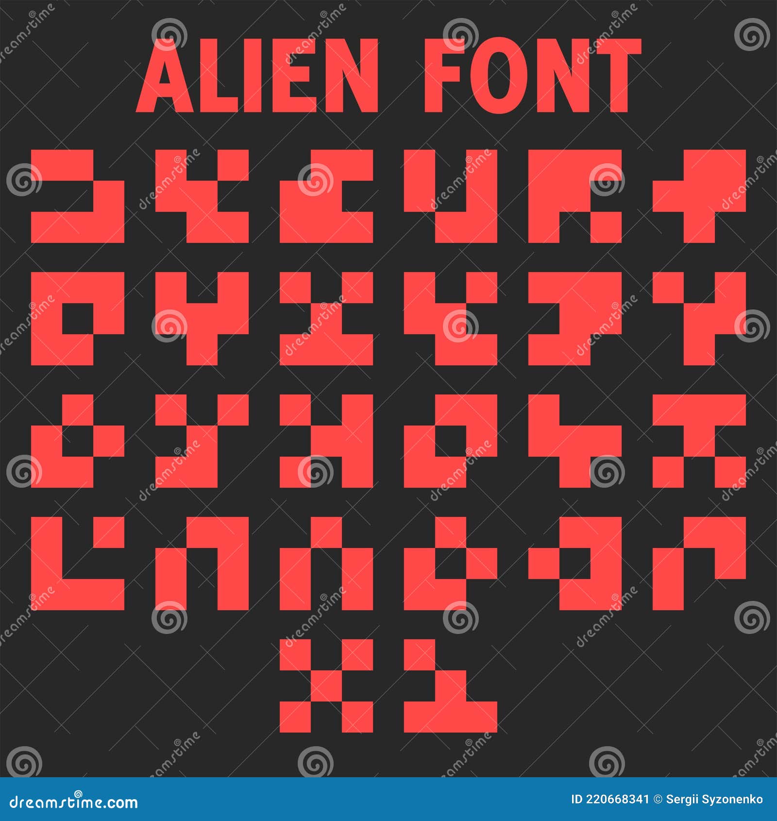 Alien Font. Cyrillic Vector Alphabet | CartoonDealer.com #131585137 Alien Font. Cyrillic Vector Alphabet | CartoonDealer.com #131585137