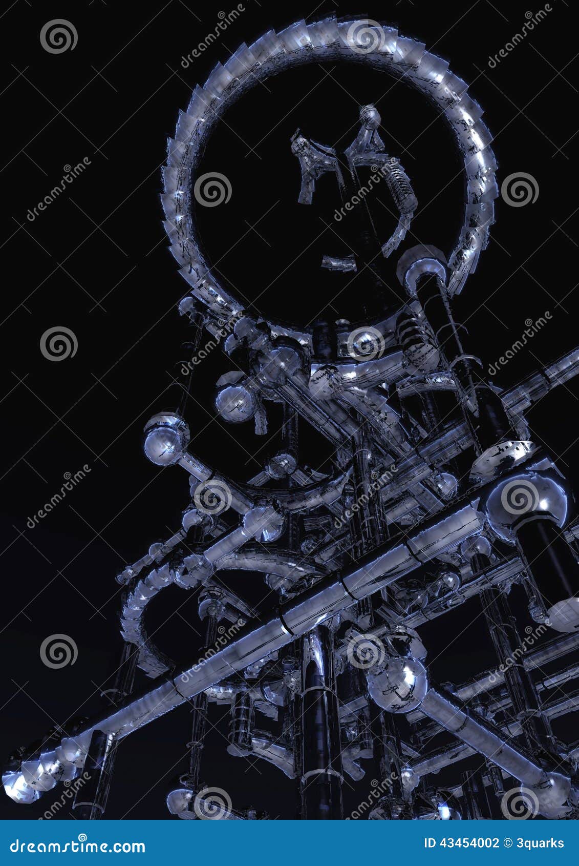 Alien fractal Structure stock illustration. Illustration of cosmos ...