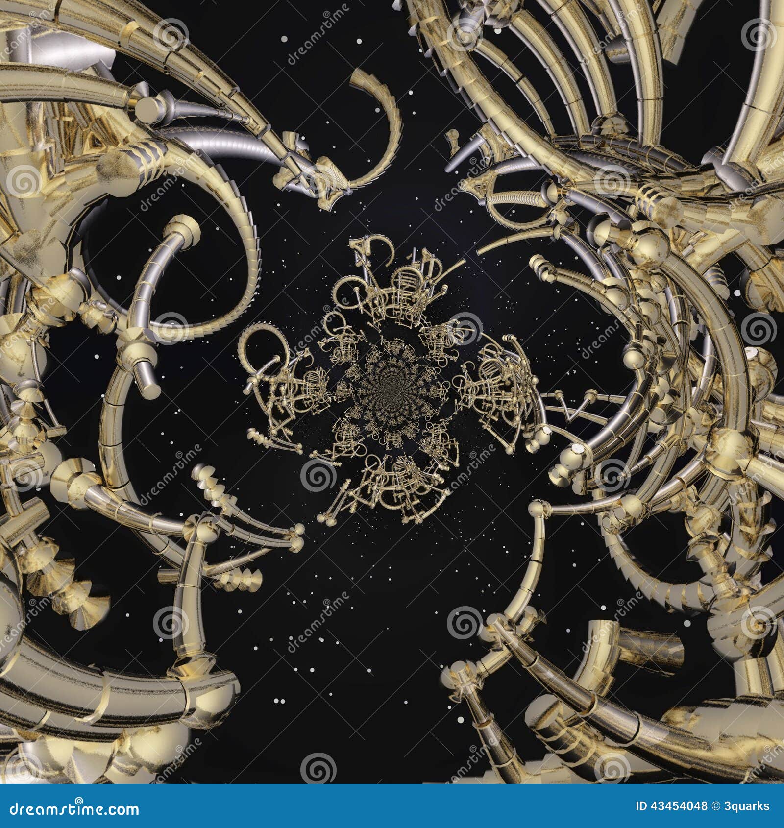 Alien fractal Structure stock illustration. Illustration of alien ...