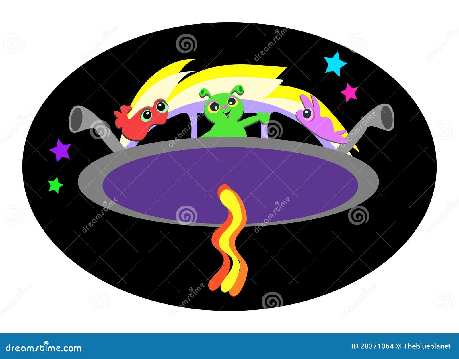 Alien Friends Cruising stock vector. Illustration of creatures - 20371064