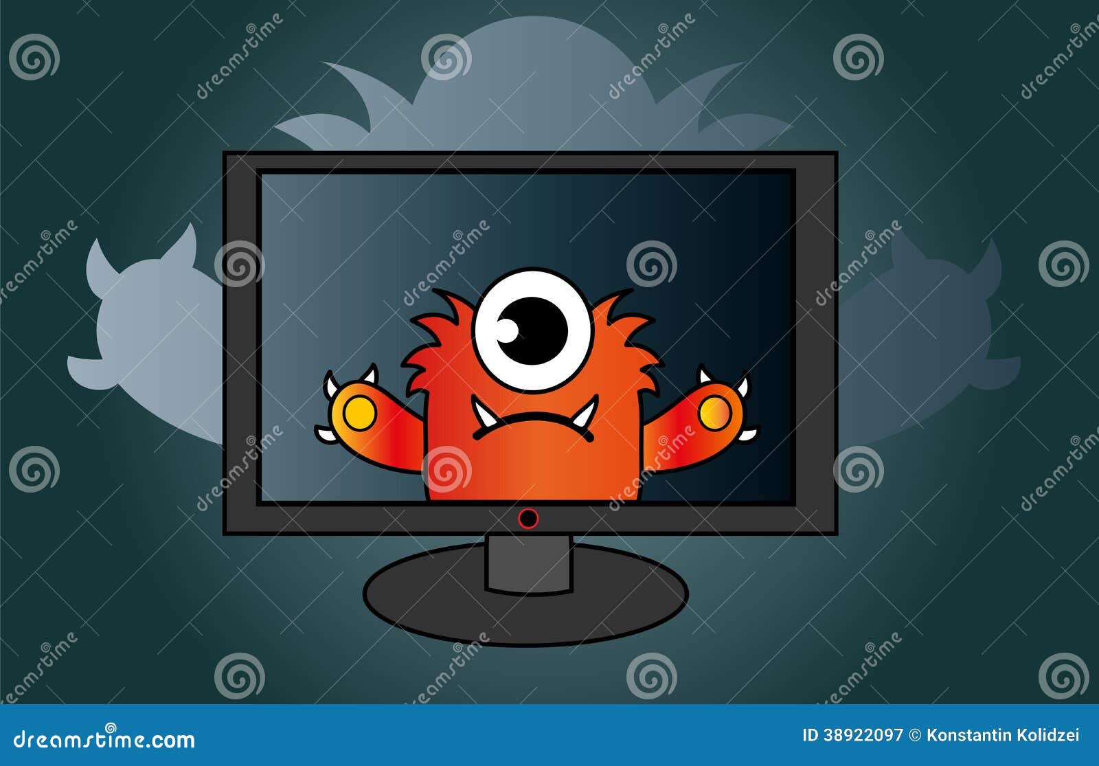 Alien. stock vector. Illustration of screaming, space - 38922097