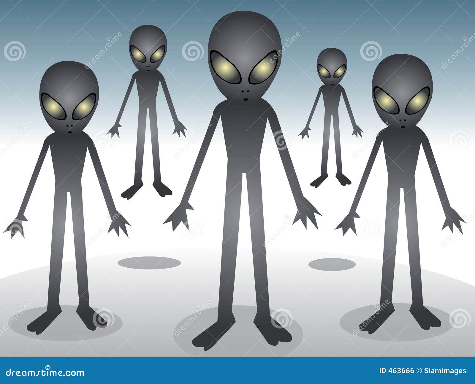 Alien gang stock illustration. Illustration of creatures - 463666