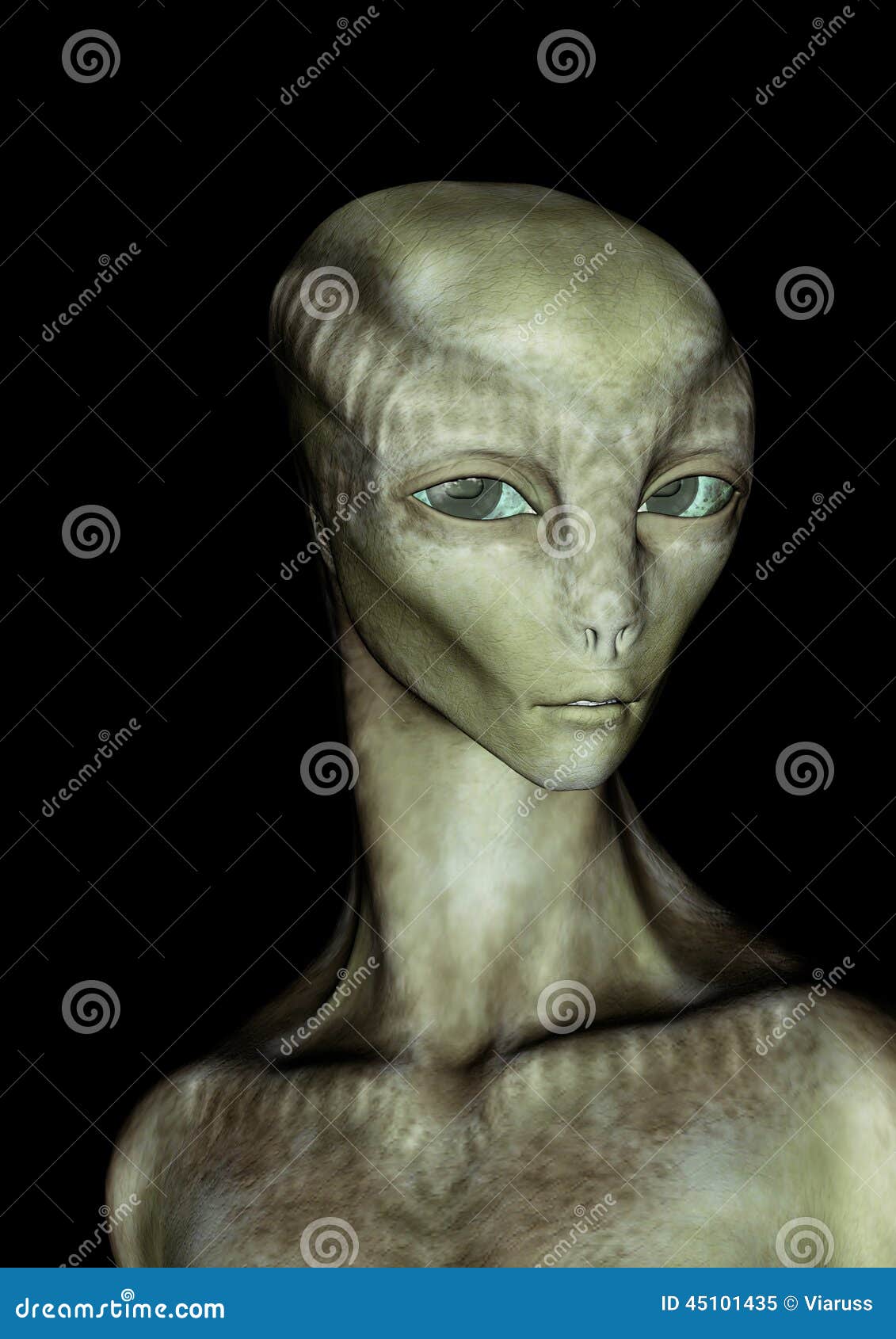 Alien Girl Sitting Alone On Her Planet Royalty-Free Stock Photo ...