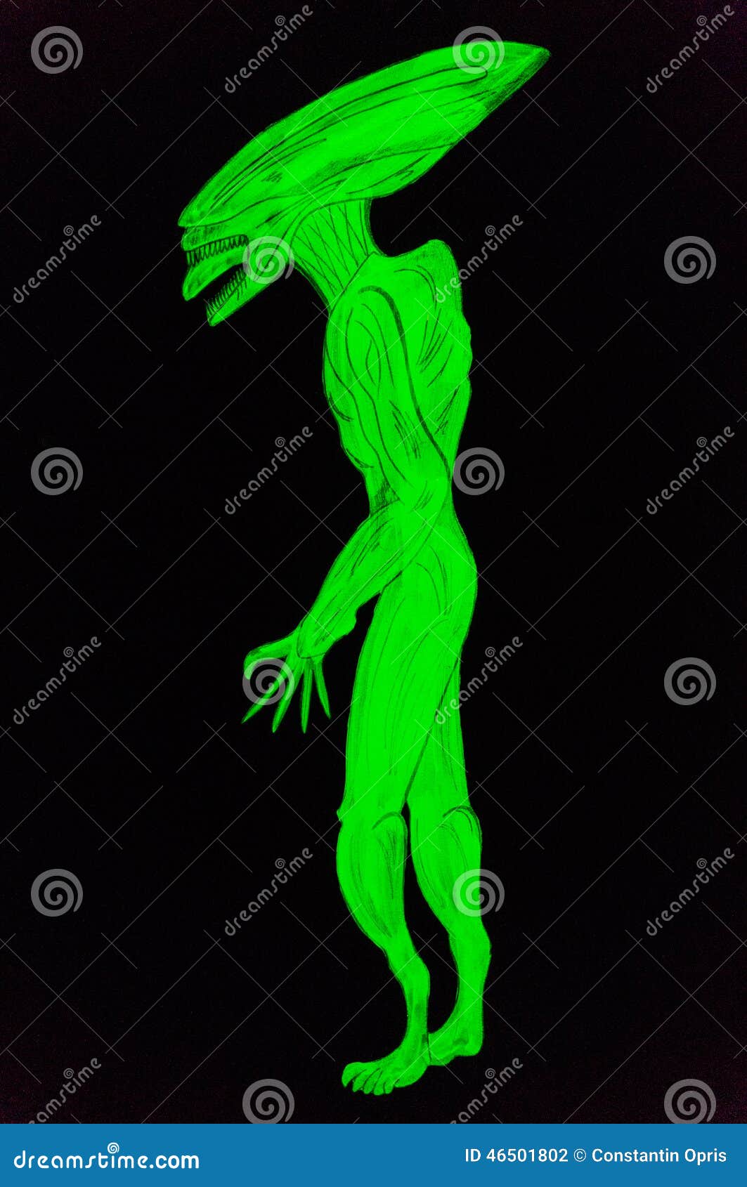 Alien Head And Inner Jaws Editorial Image | CartoonDealer.com #42418138