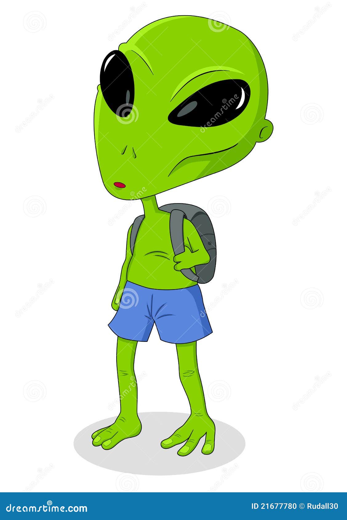 Alien Goes To School stock vector. Illustration of cool - 21677780