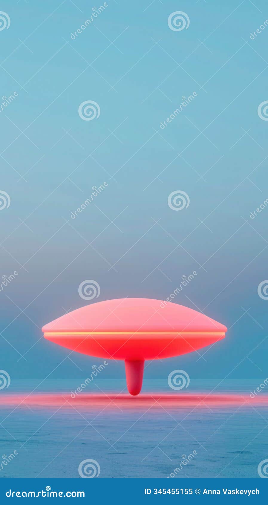 Alien Hand Up UFO Pink Neon Blue Stock Image - Image of futuristic ...