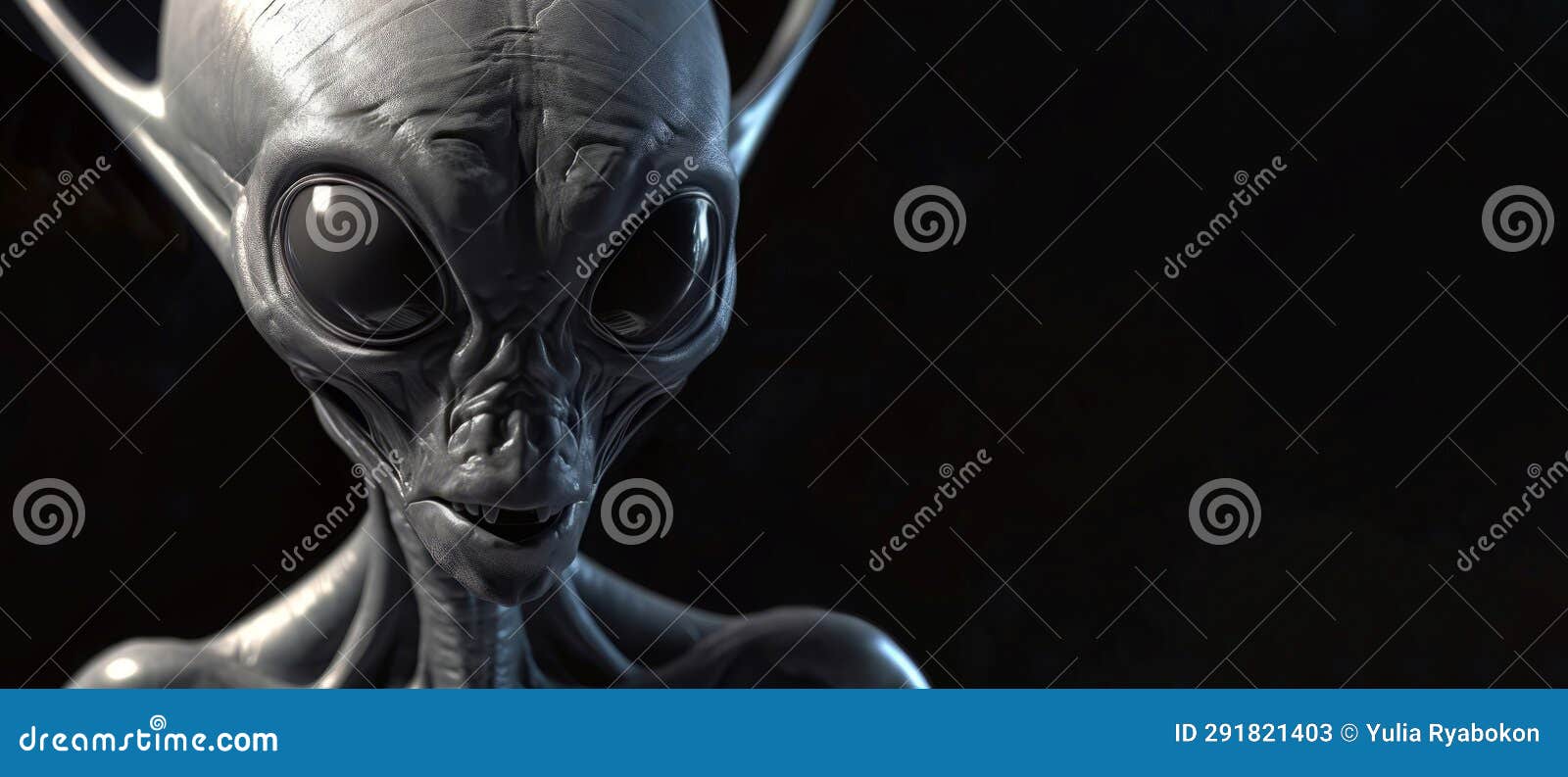 Alien Head Banner. Generate Ai Stock Image - Image of creature, chest ...
